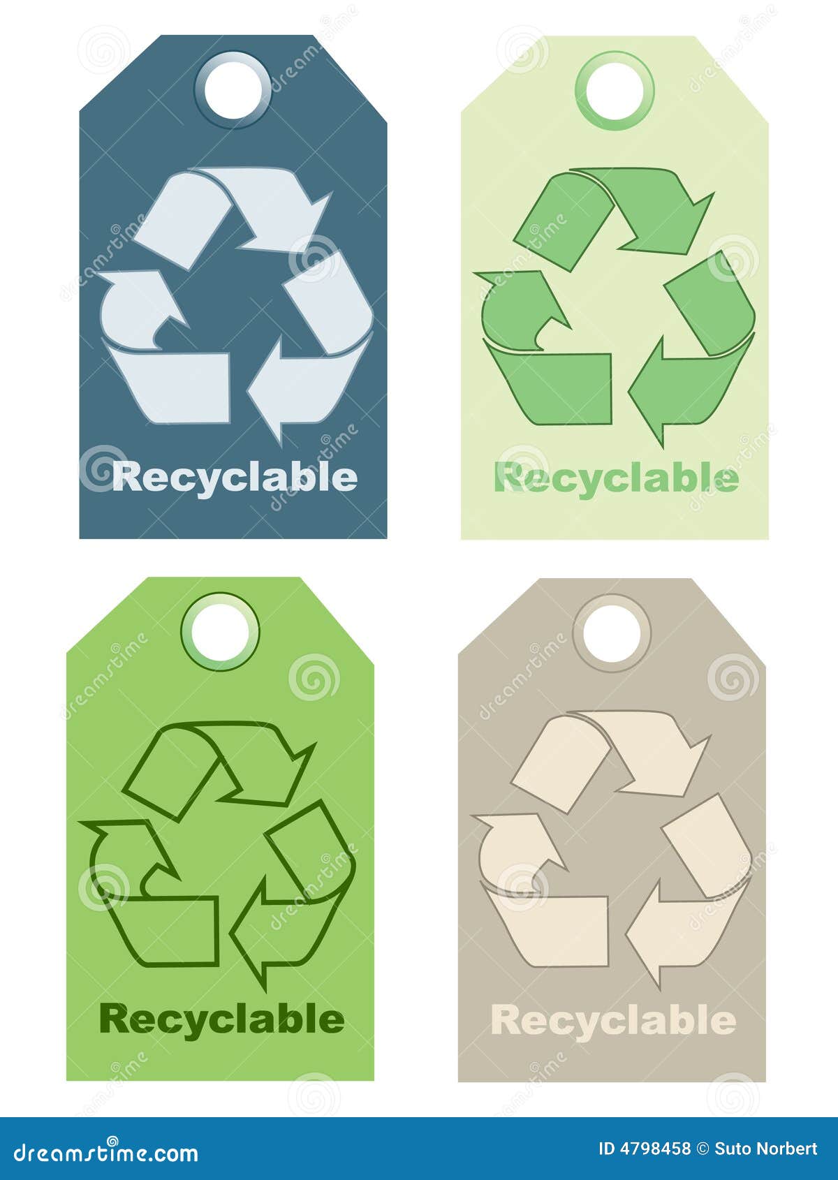 Recycle signs stock vector. Illustration of sign, resource - 4798458