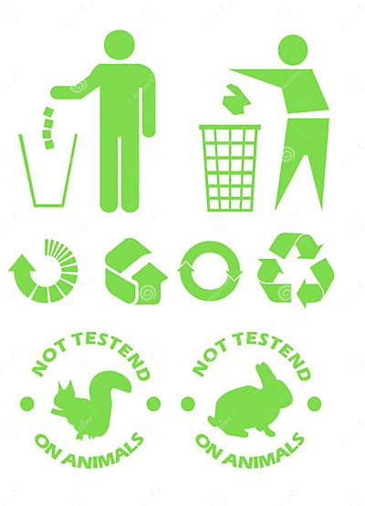 Recycle signs stock vector. Illustration of animal, protection - 6376337