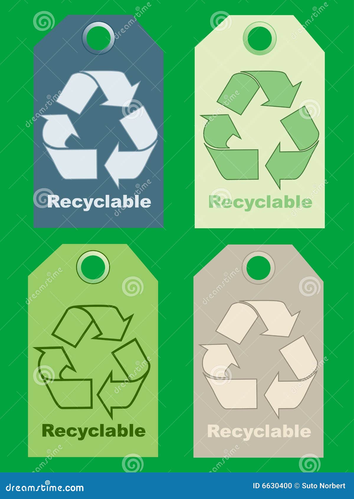 Recycle signs stock vector. Illustration of renewable - 6630400