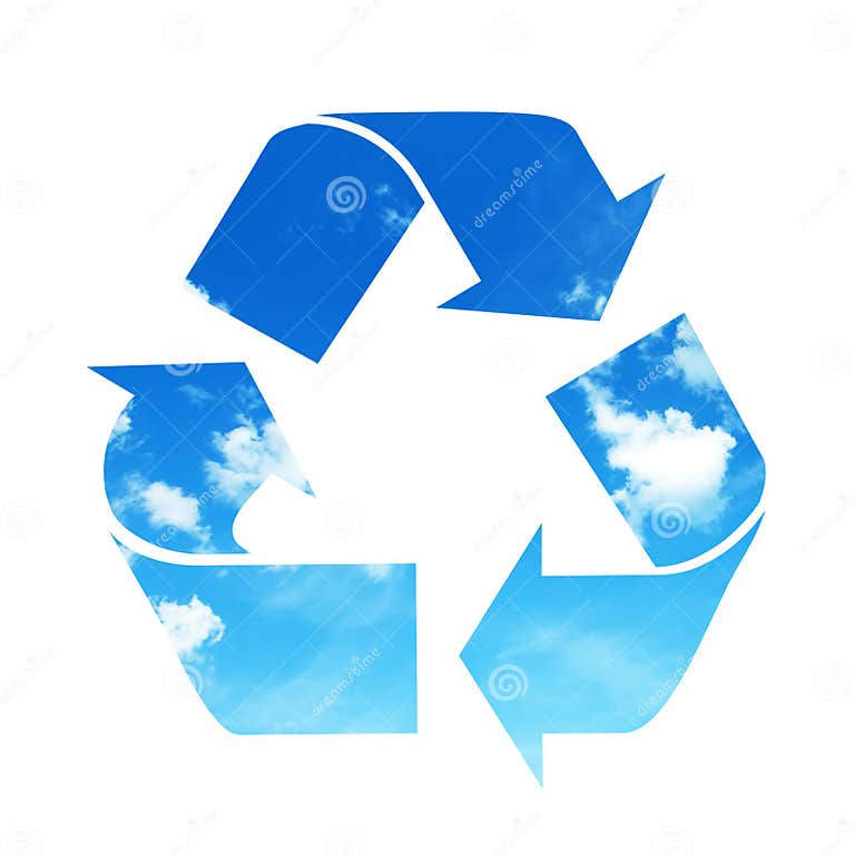Recycle sky symbol stock illustration. Illustration of emblem - 40800131