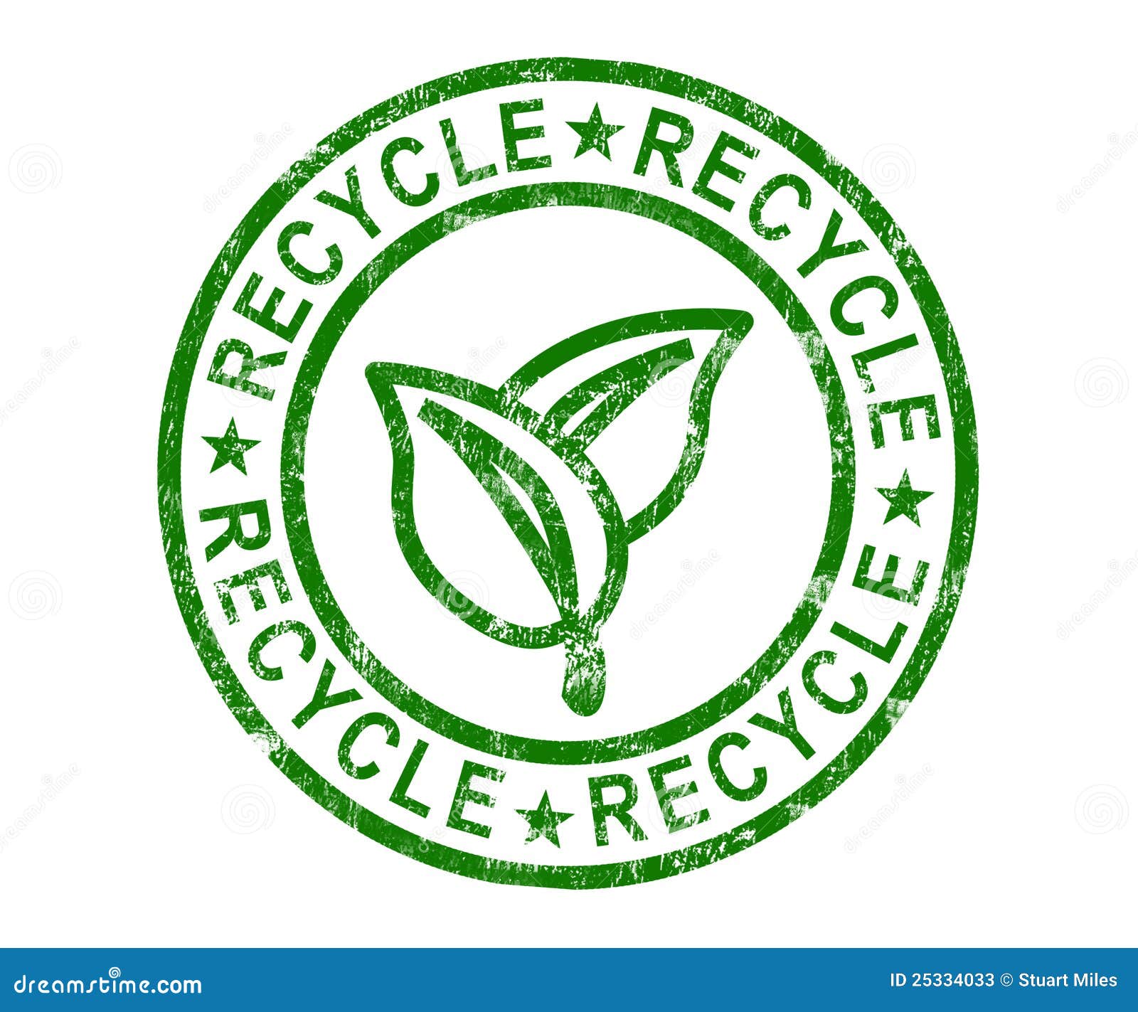 Recycle Stamp Shows Renewable and Eco Friendly Stock Illustration ...