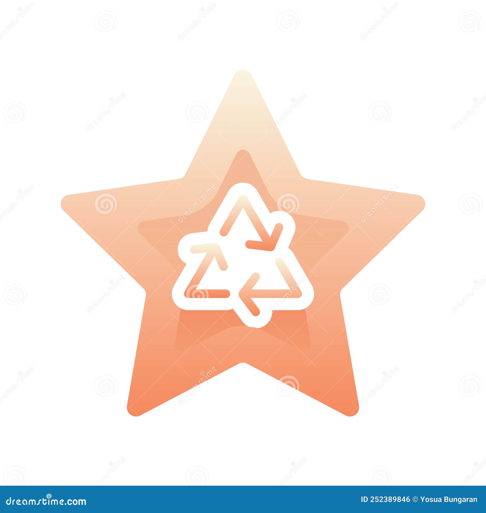 Recycle Star Logo Gradient Design Template Icon Element Stock ...