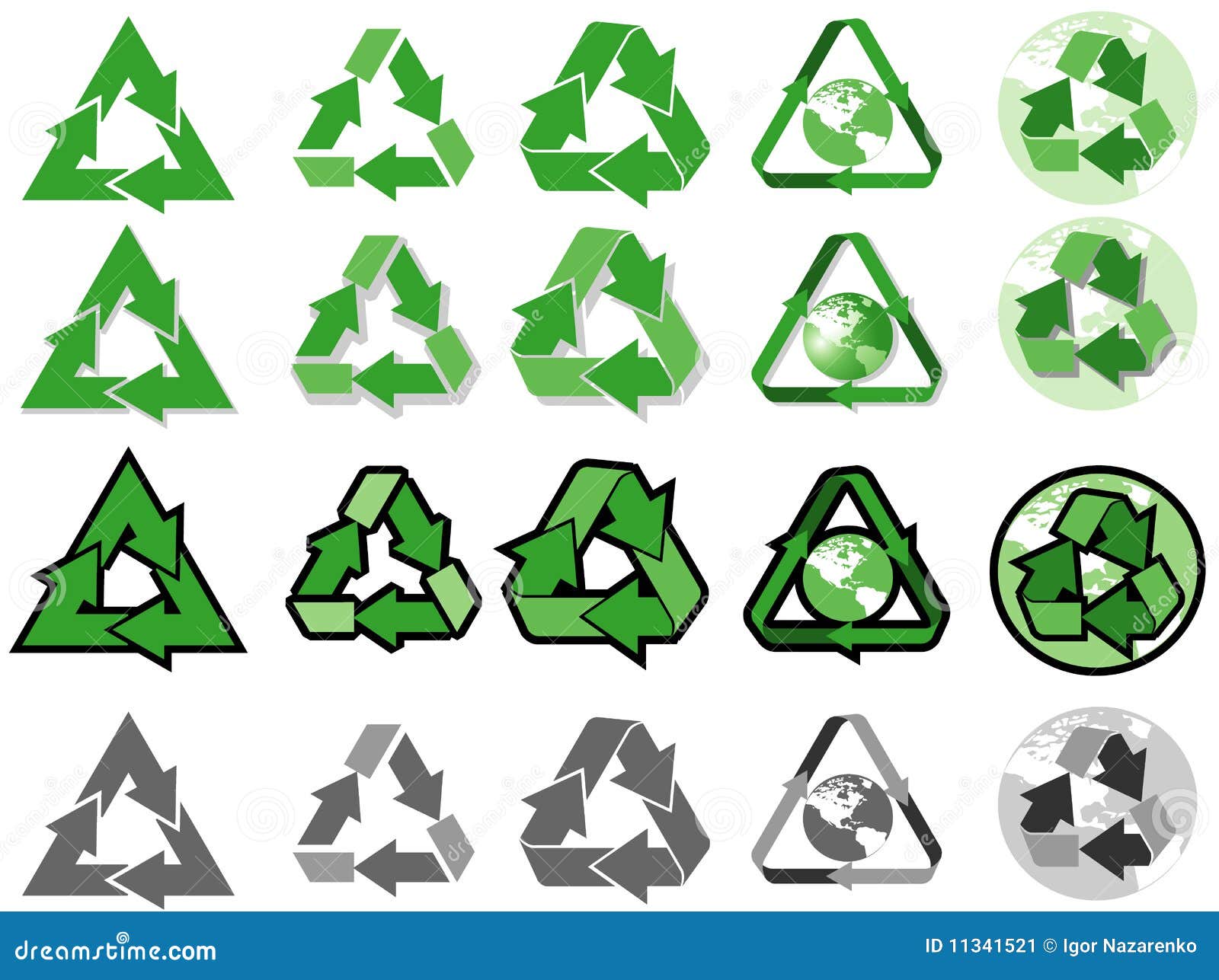 Recycle symbol stock vector. Illustration of gray, hope - 11341521