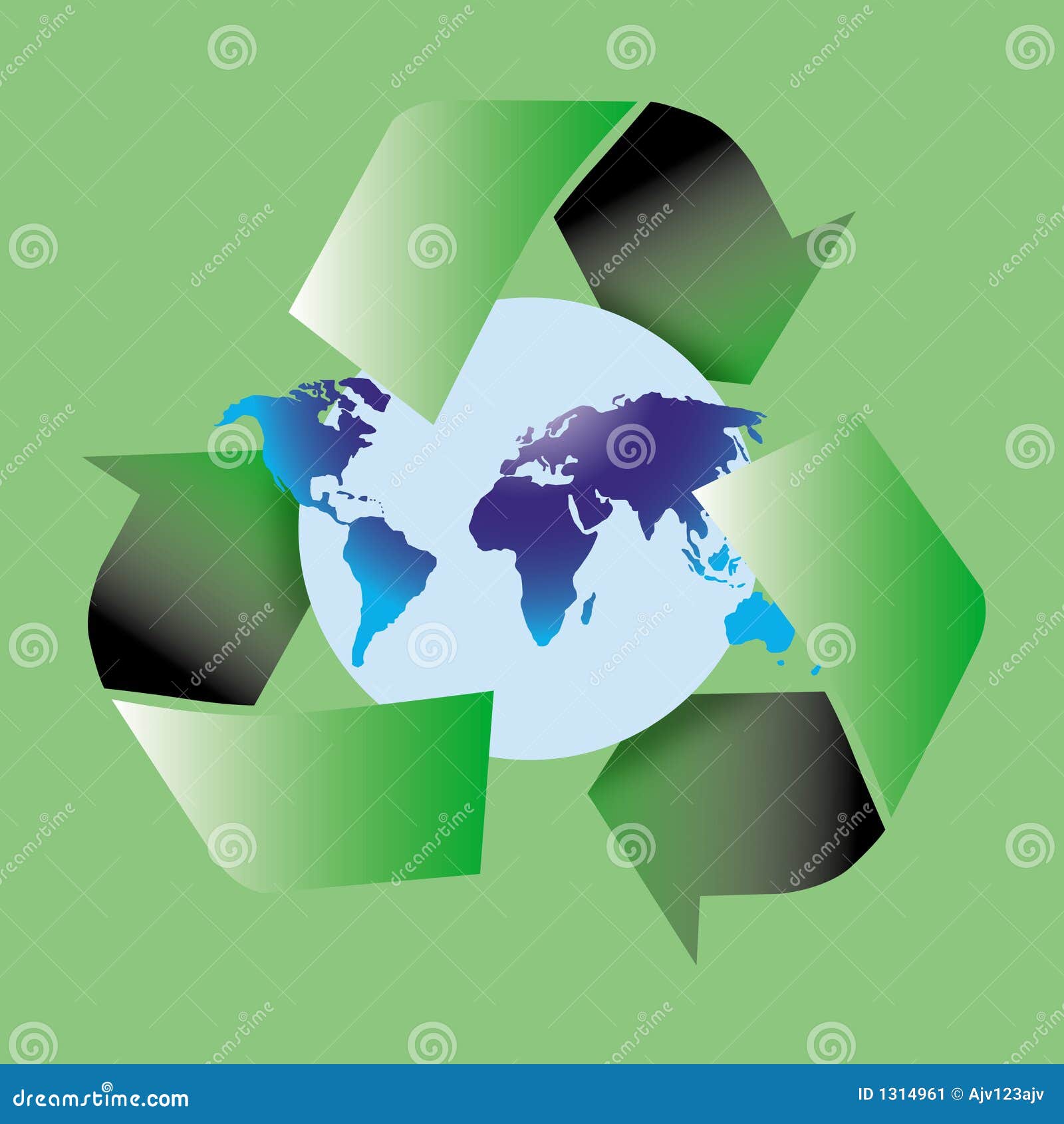 Three Recycle Vector Icons With Bar Code And QR Code Isolated On White ...