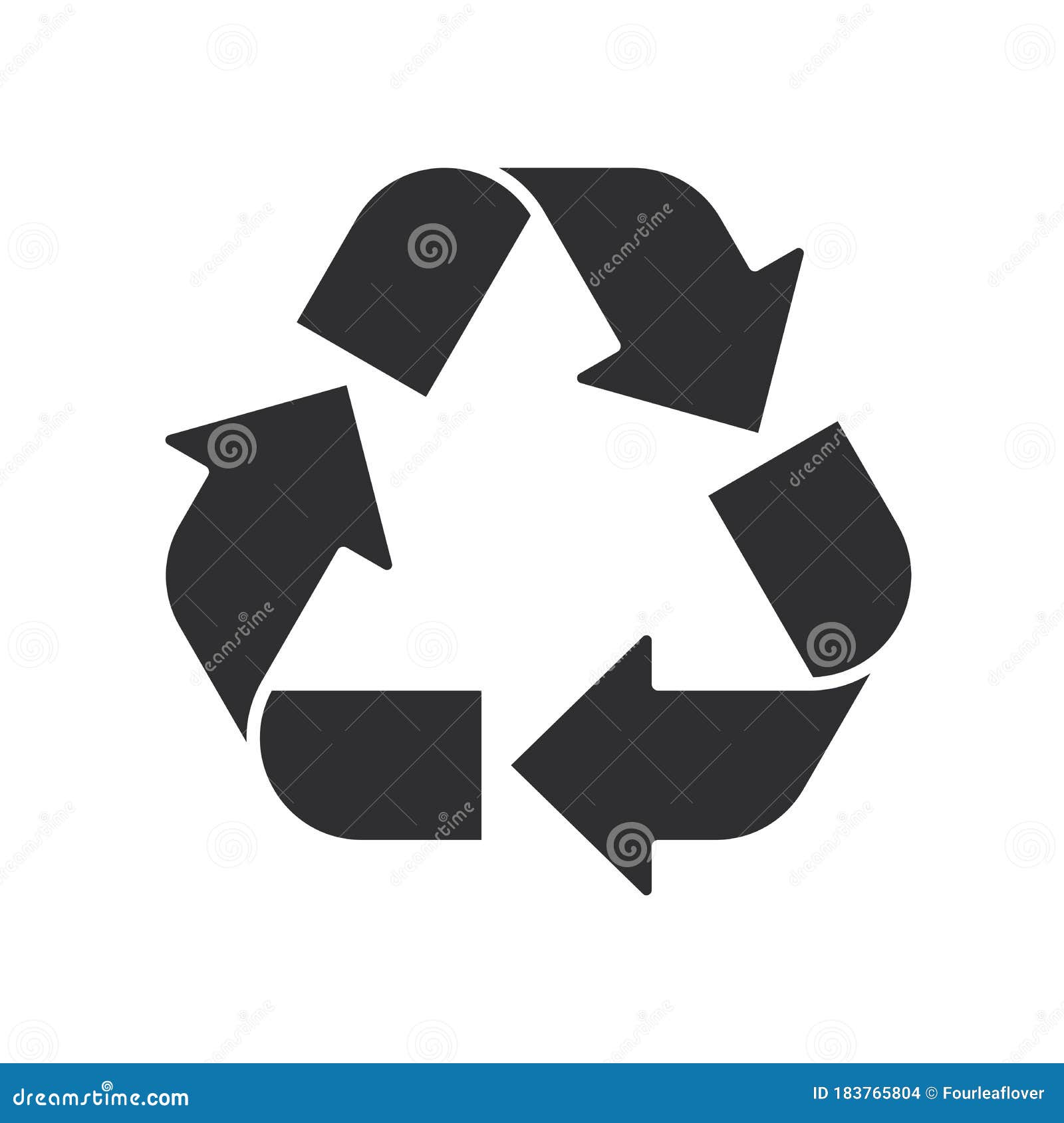 Black Recycle Bin With Recycle Symbol Icon Isolated On Transparent ...