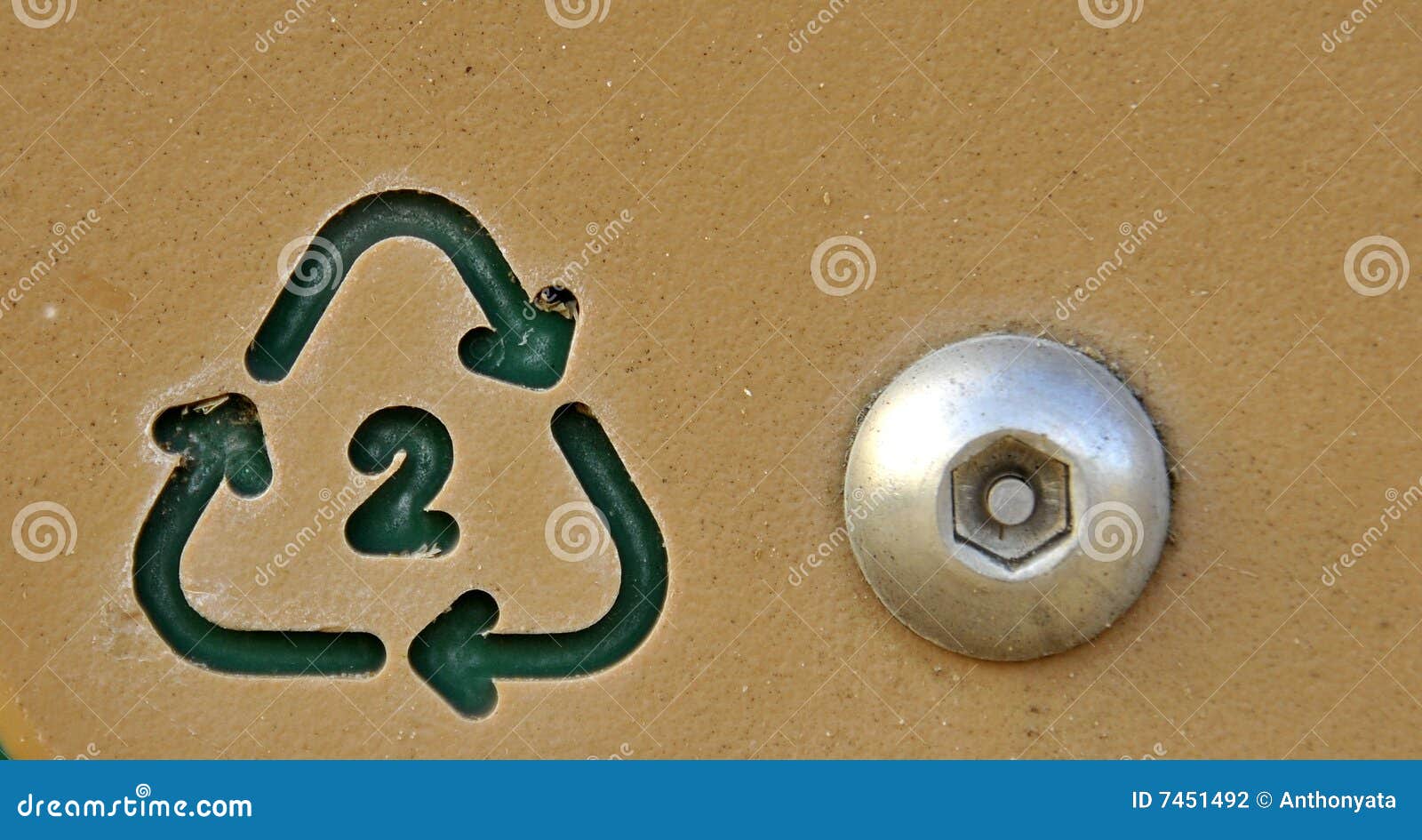 Recycle Symbol 2 stock photo. Image of embeded, embossed - 7451492