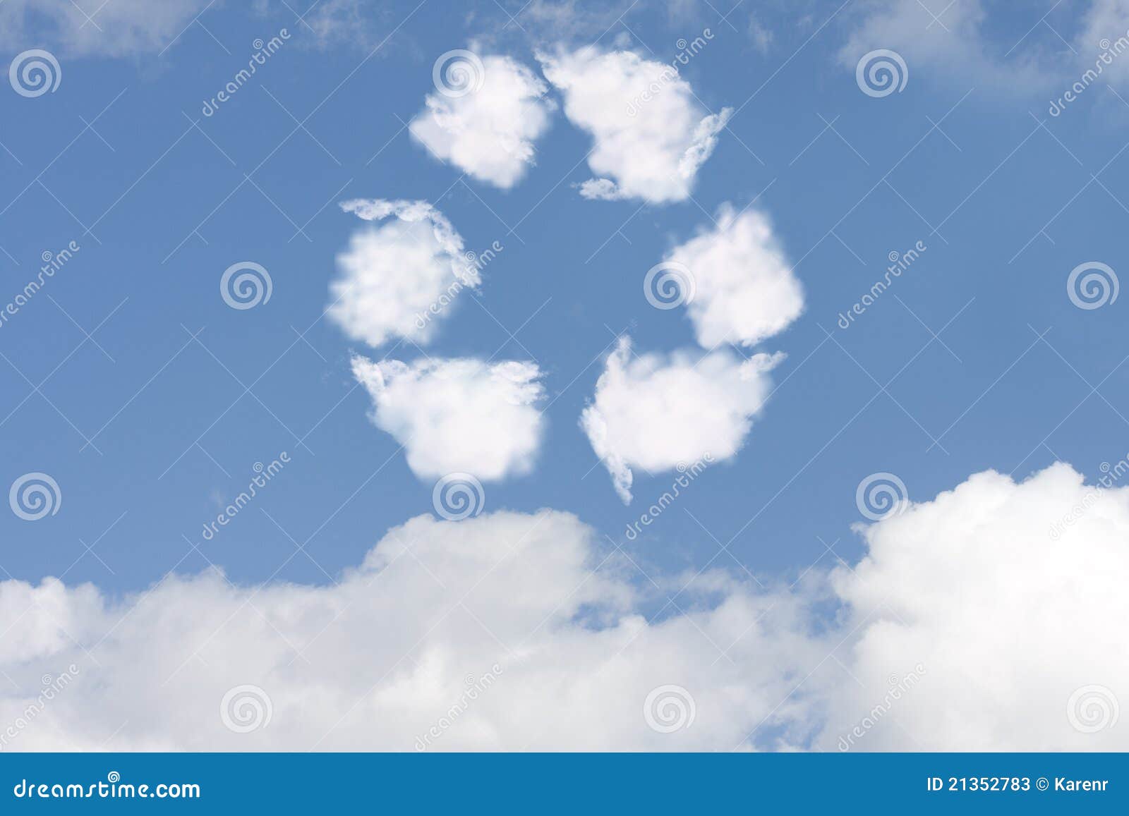 Recycle Symbol stock image. Image of cloudy, white, friendly - 21352783