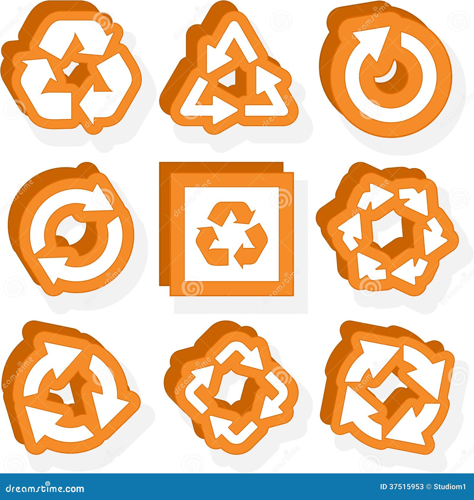 Recycle symbol stock vector. Illustration of natural - 37515953