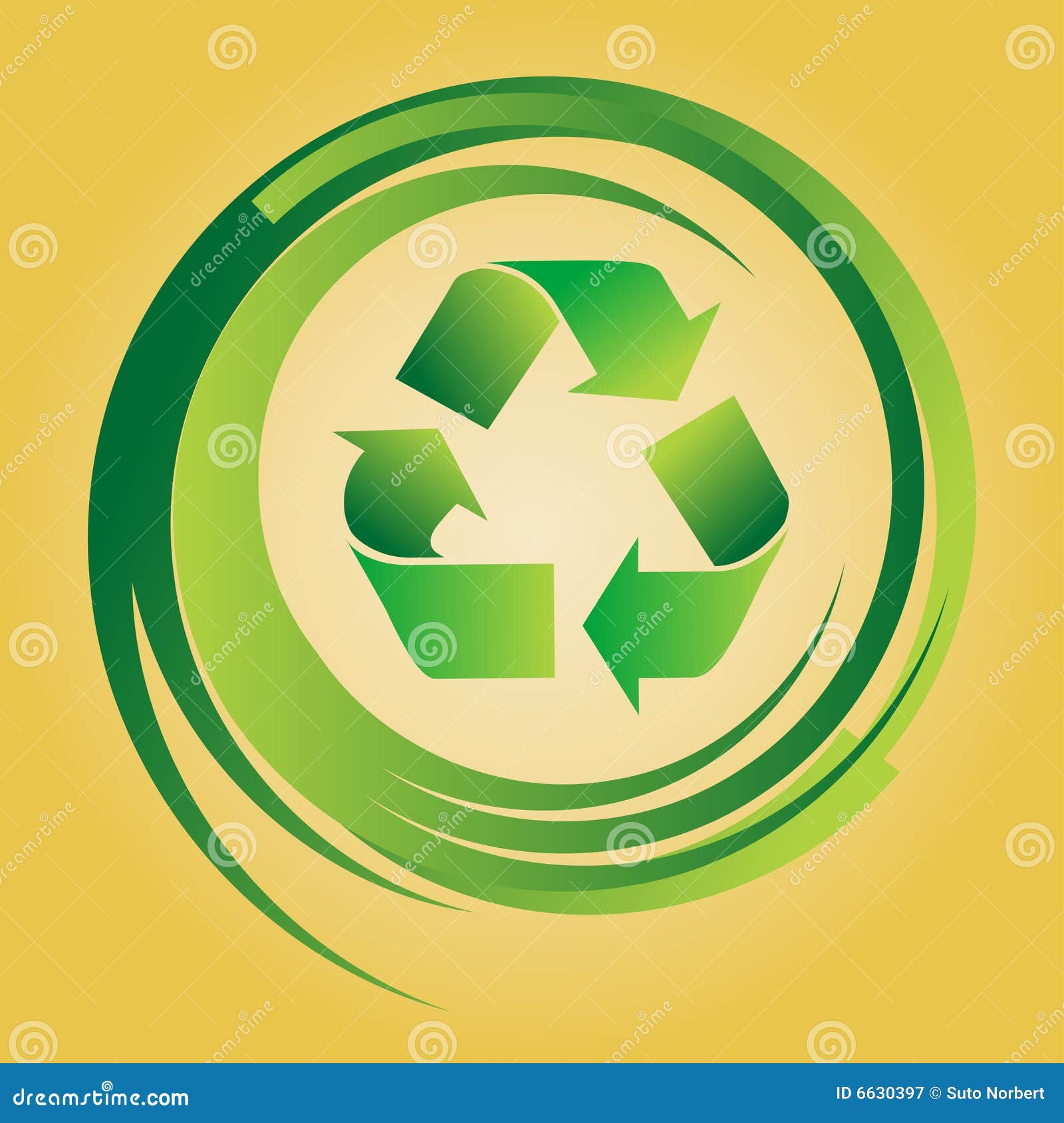 Recycle Symbol stock vector. Illustration of recycle, renewal - 6630397