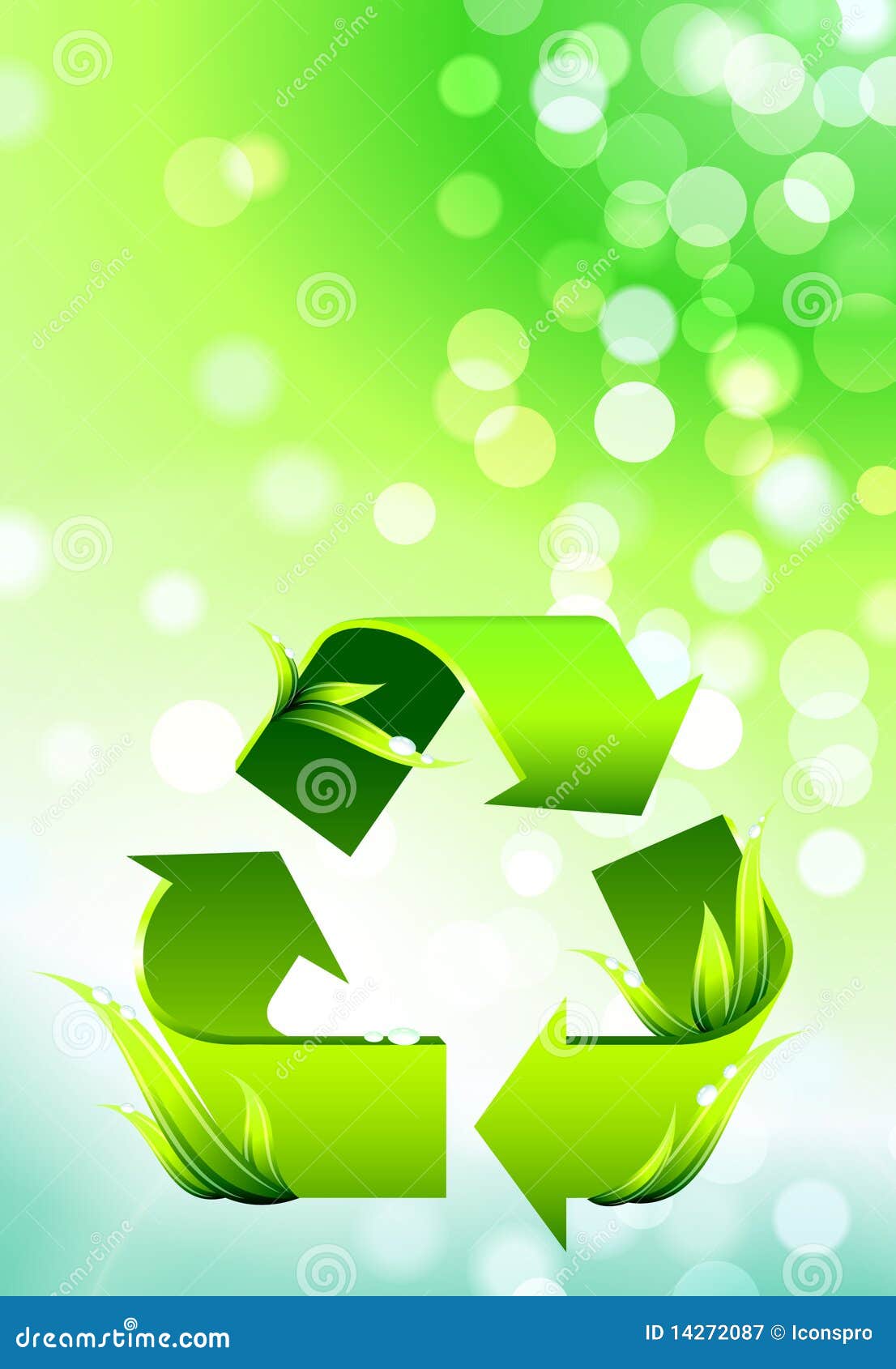 Recycle Symbol On Abstract Lens Flare Background Stock Image ...