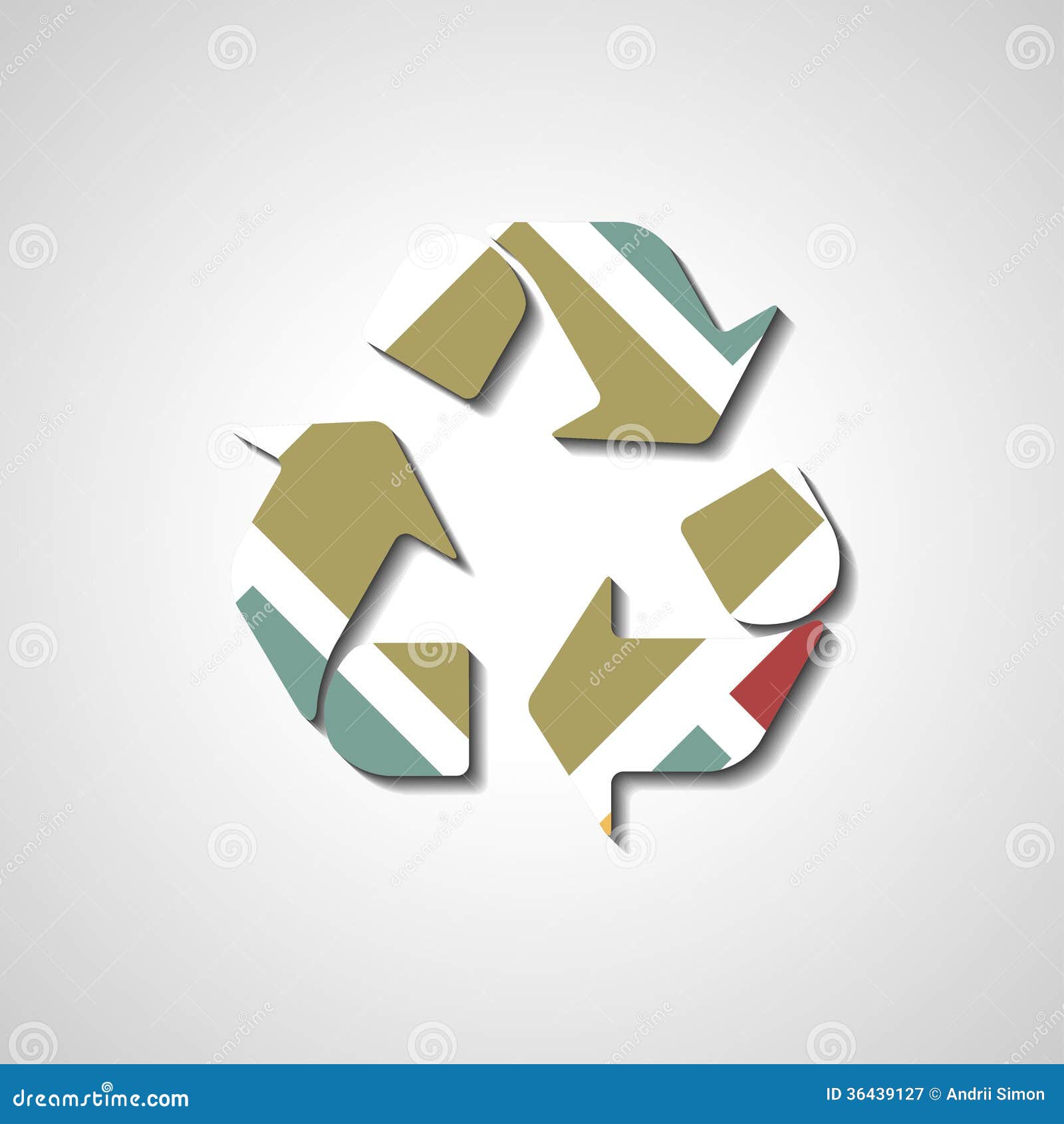 Recycle Symbol, Abstract Style Illustration Stock Illustration ...