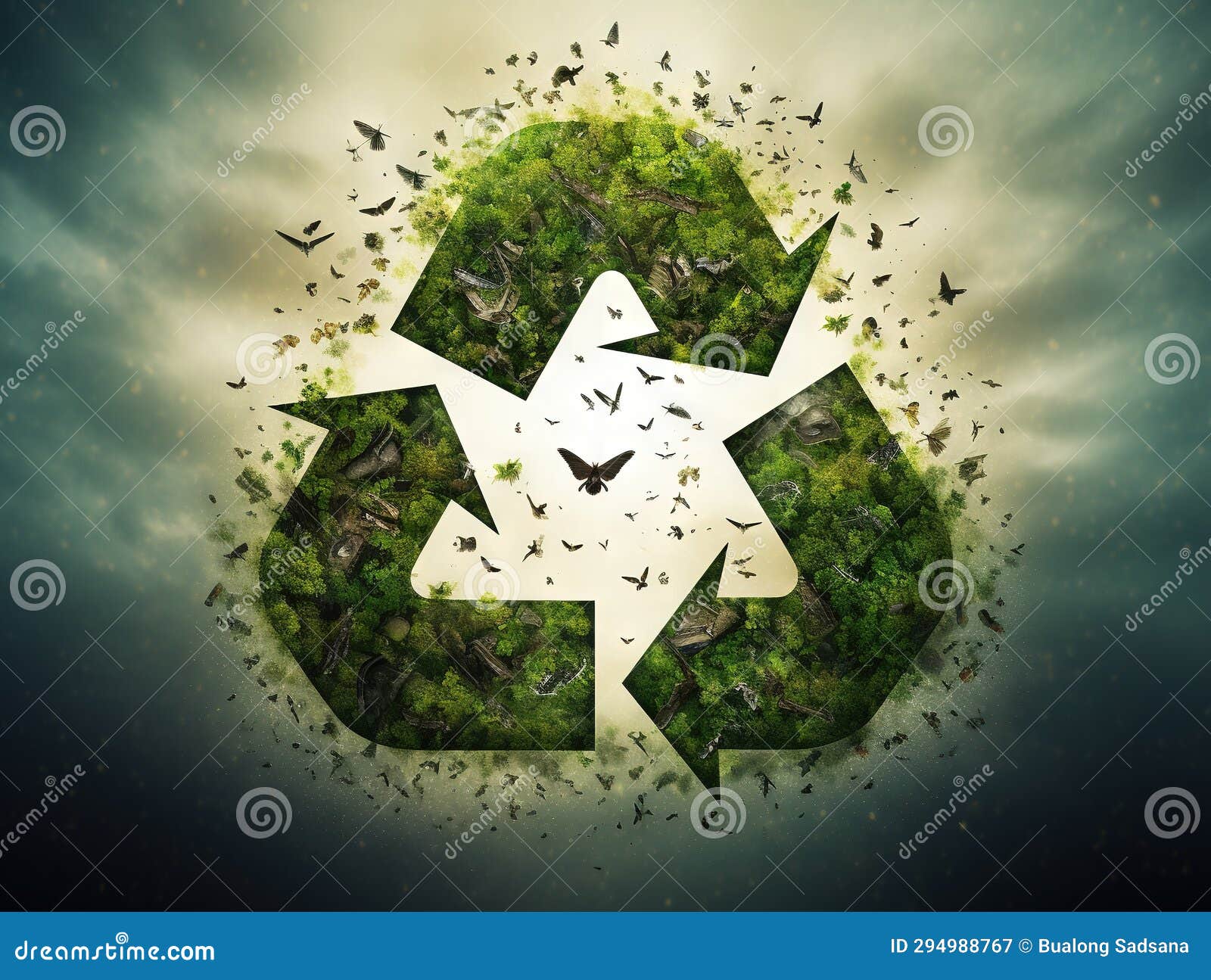 Recycle symbol stock illustration. Illustration of wildlife - 294988767