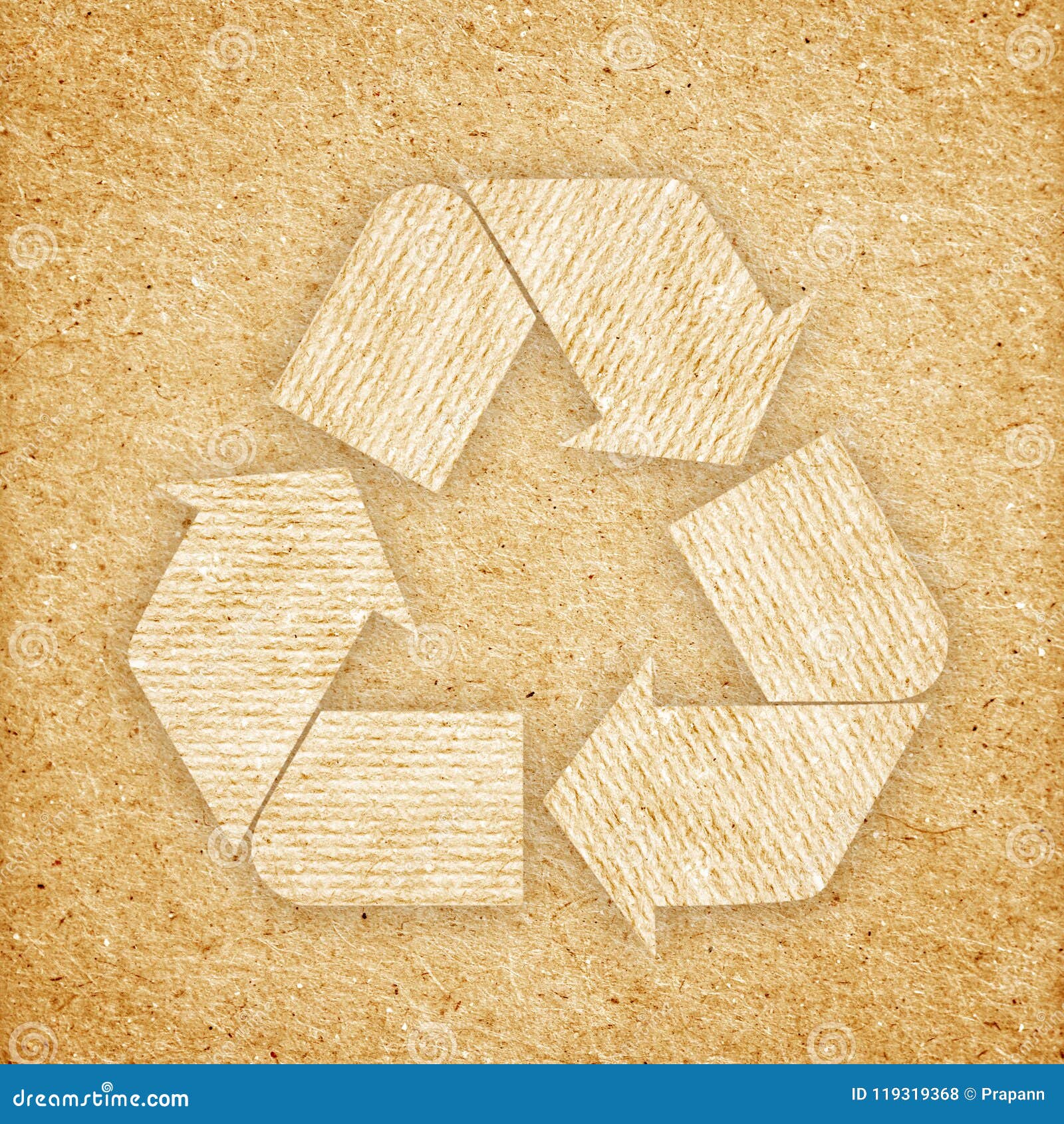 Recycle Symbol of Cardboard Box Stock Photo - Image of material, macro ...