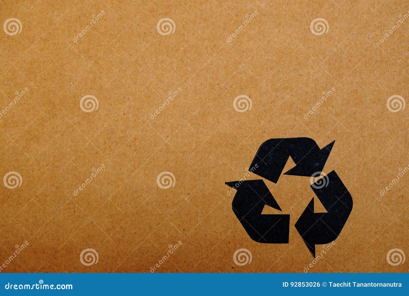 Recycle Symbol on Carton Box Stock Photo - Image of ecological, courier ...