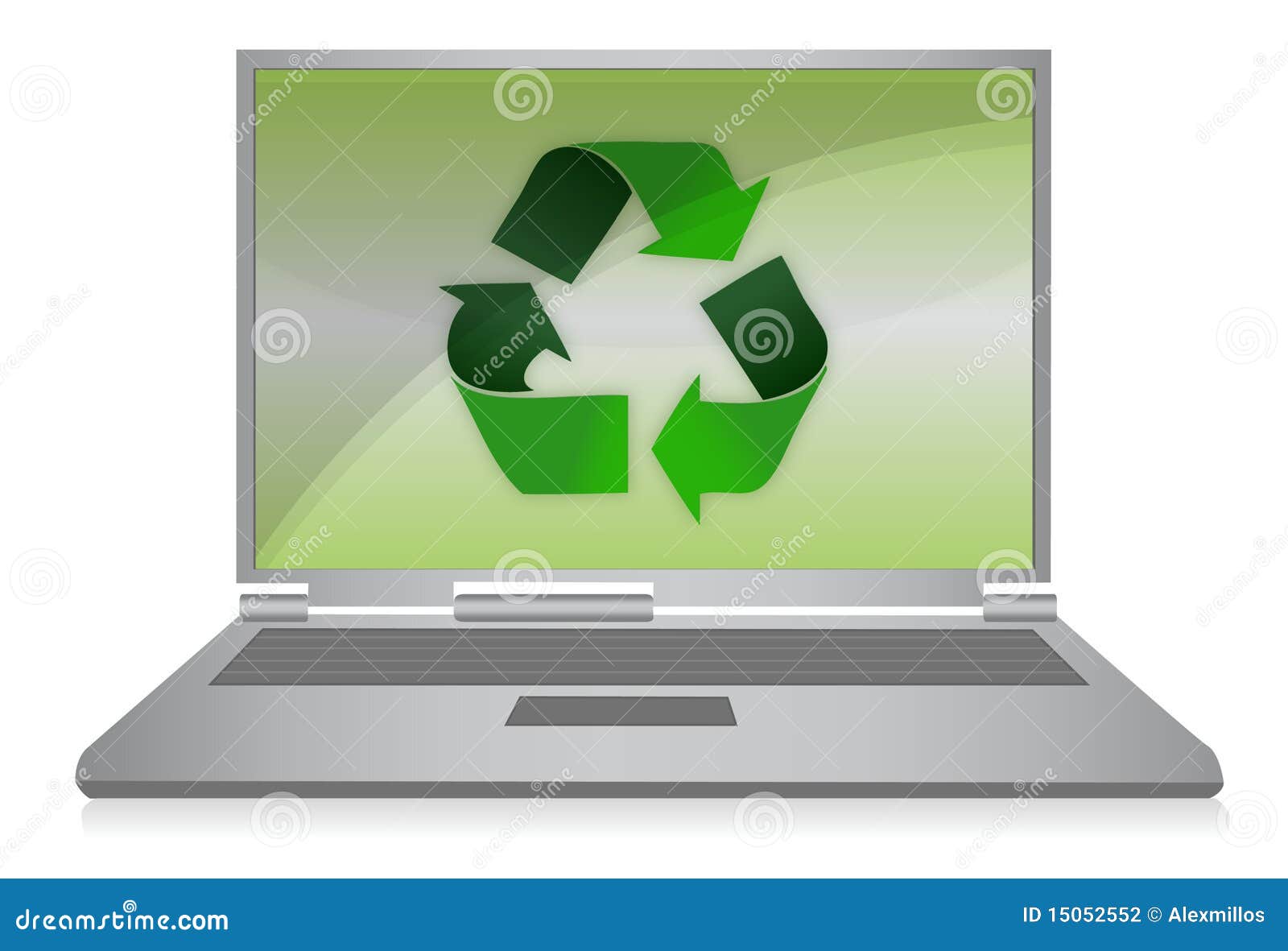 Recycle Symbol on Computer stock vector. Illustration of computer ...