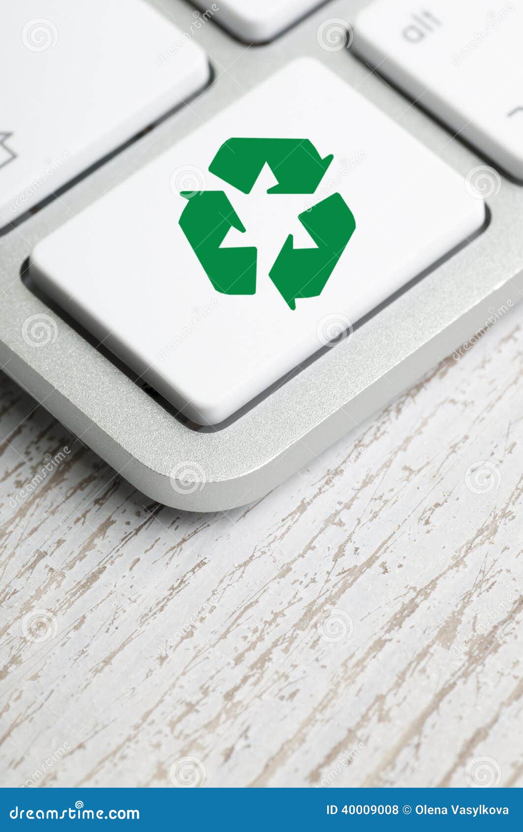 Recycle Symbol on a Computer Keyboard Stock Photo - Image of equipment ...
