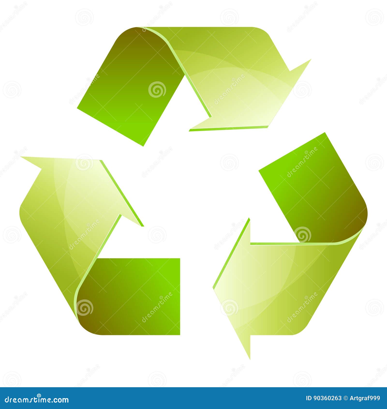 Recycle Symbol of Conservation Green Icon Isolated Stock Vector ...