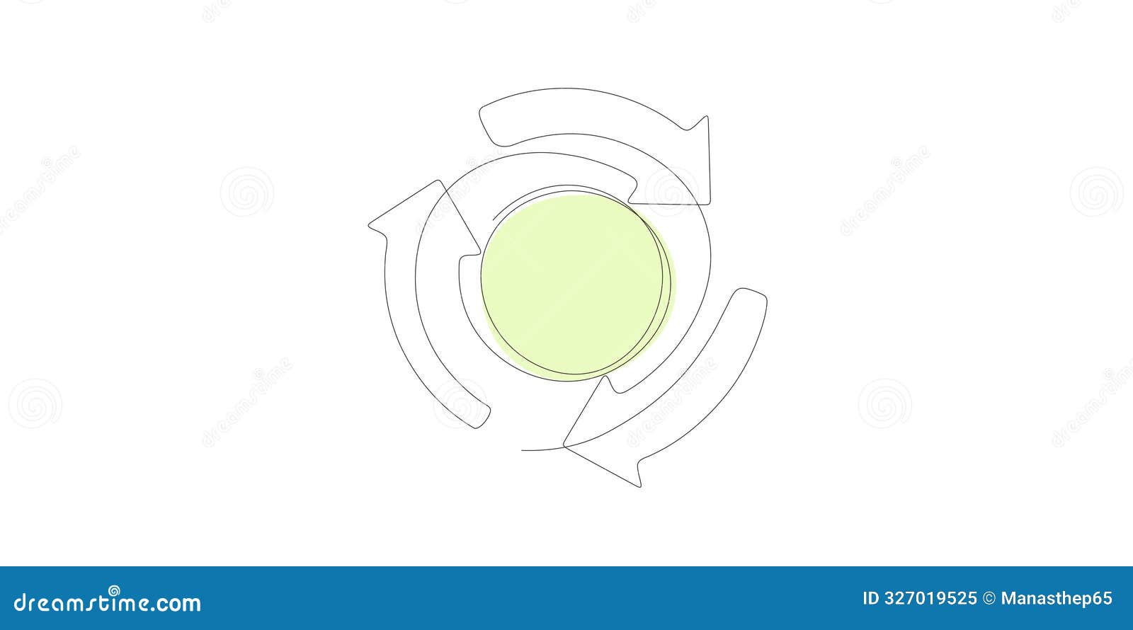 Recycle Symbol. Continuous Line Art Drawing. Ecology and Environment ...