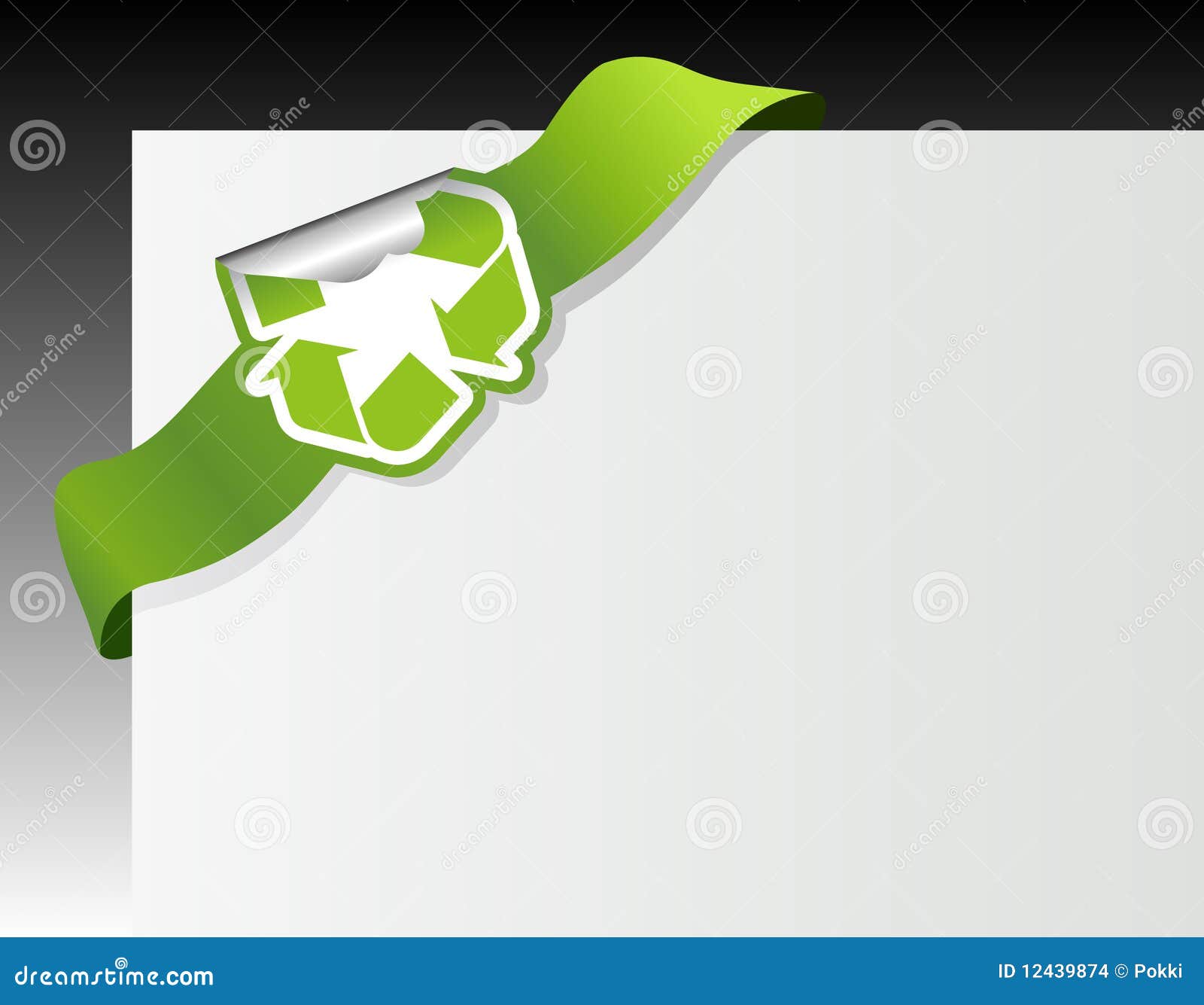 Recycle Symbol in the Corner Stock Vector - Illustration of technology ...
