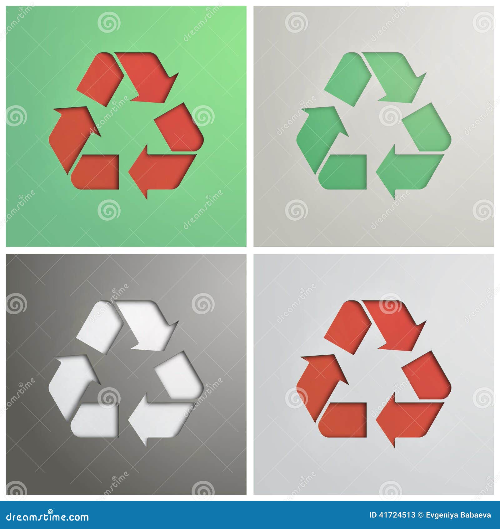 Recycle Symbol, Cut from Cardboard. Stock Vector - Illustration of ...