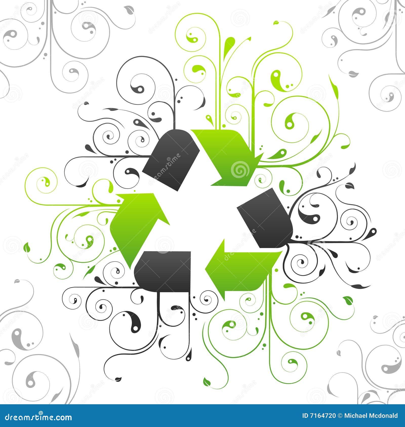 Recycle symbol design stock vector. Illustration of abstract - 7164720
