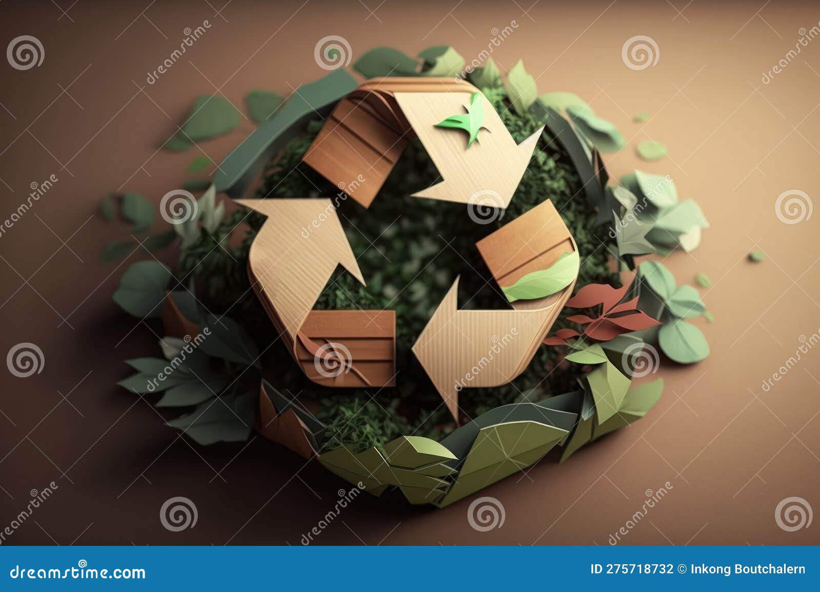 Recycle Symbol with Eco Friendly Earth Background. Generative AI Stock ...