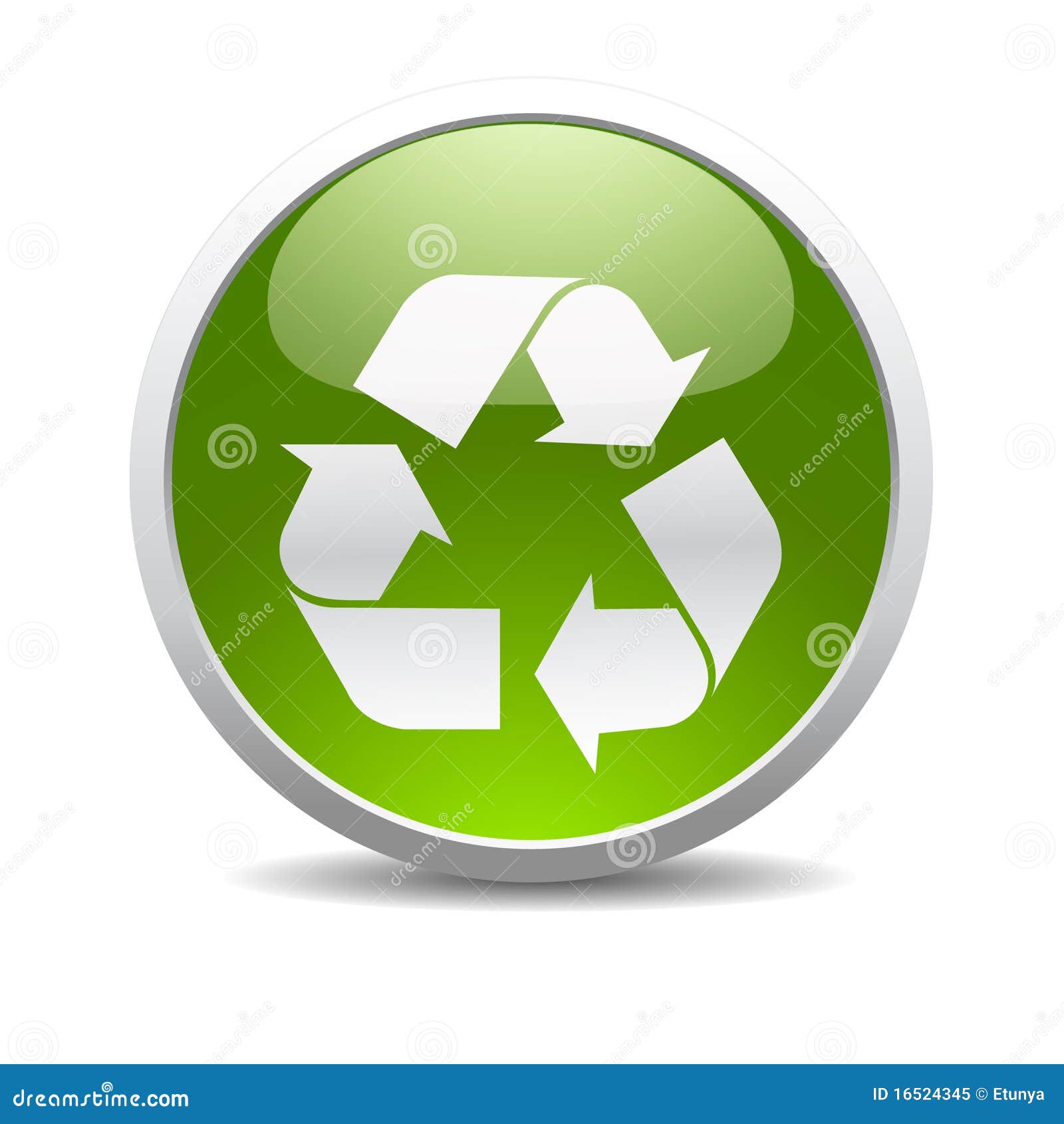 Recycle symbol icon stock vector. Illustration of nature - 16524345