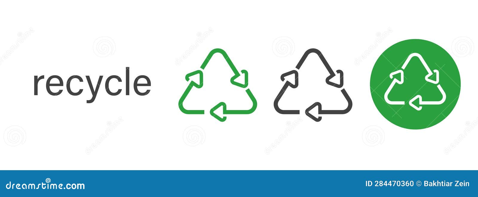 Recycle Symbol Icon of Triangle Arrow Recyclable Graphic Line Recycling ...
