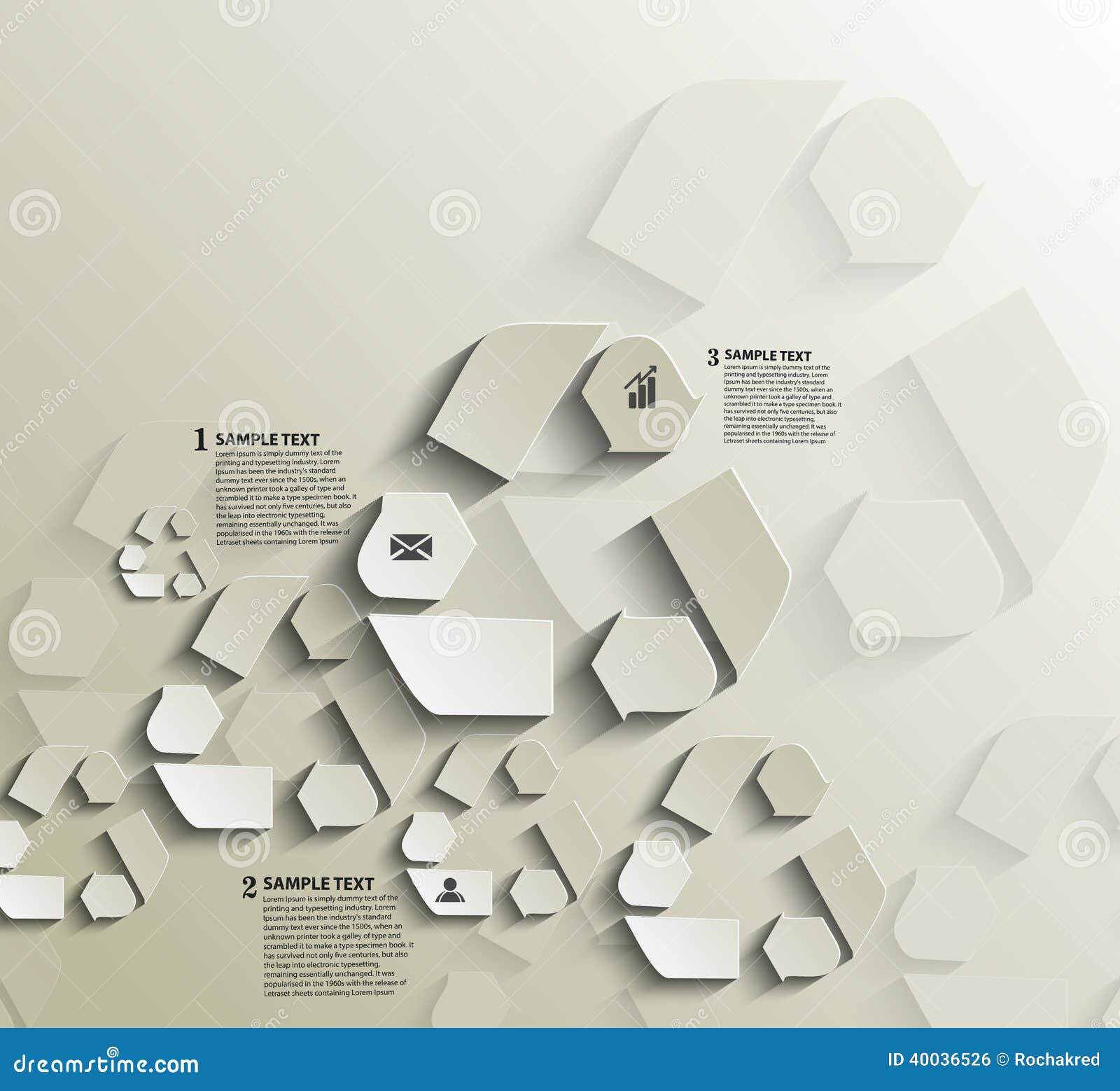 Recycle Symbol Infographics Design Stock Vector - Illustration of ...