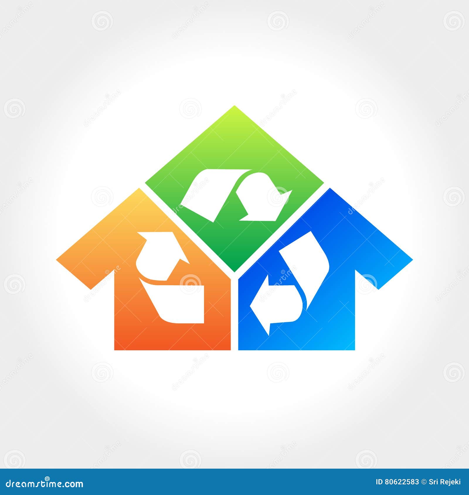 Recycle Symbol Inside House, Vector Illustration Stock Vector ...