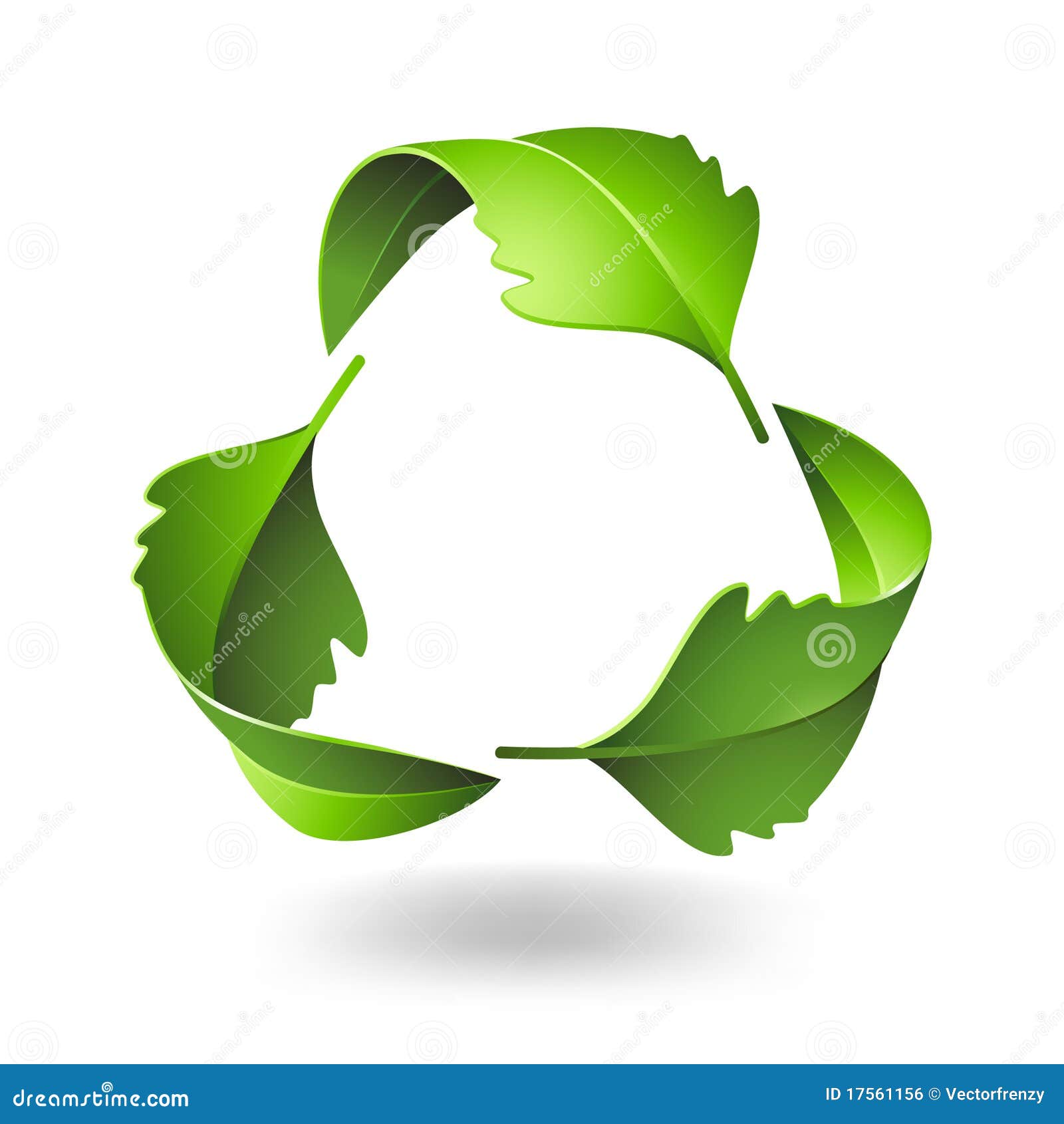 Recycle Symbol with Oak Leaves Stock Vector - Illustration of original ...