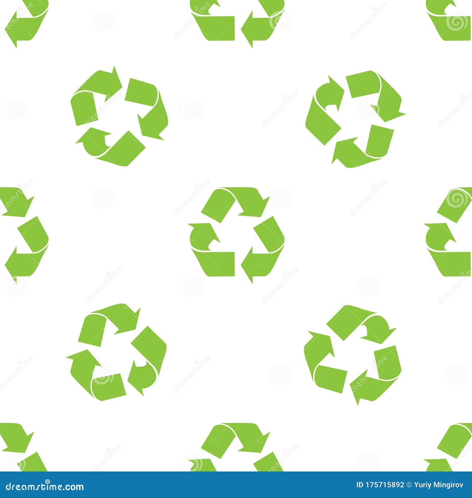 Recycle Symbol pattern stock vector. Illustration of care - 175715892