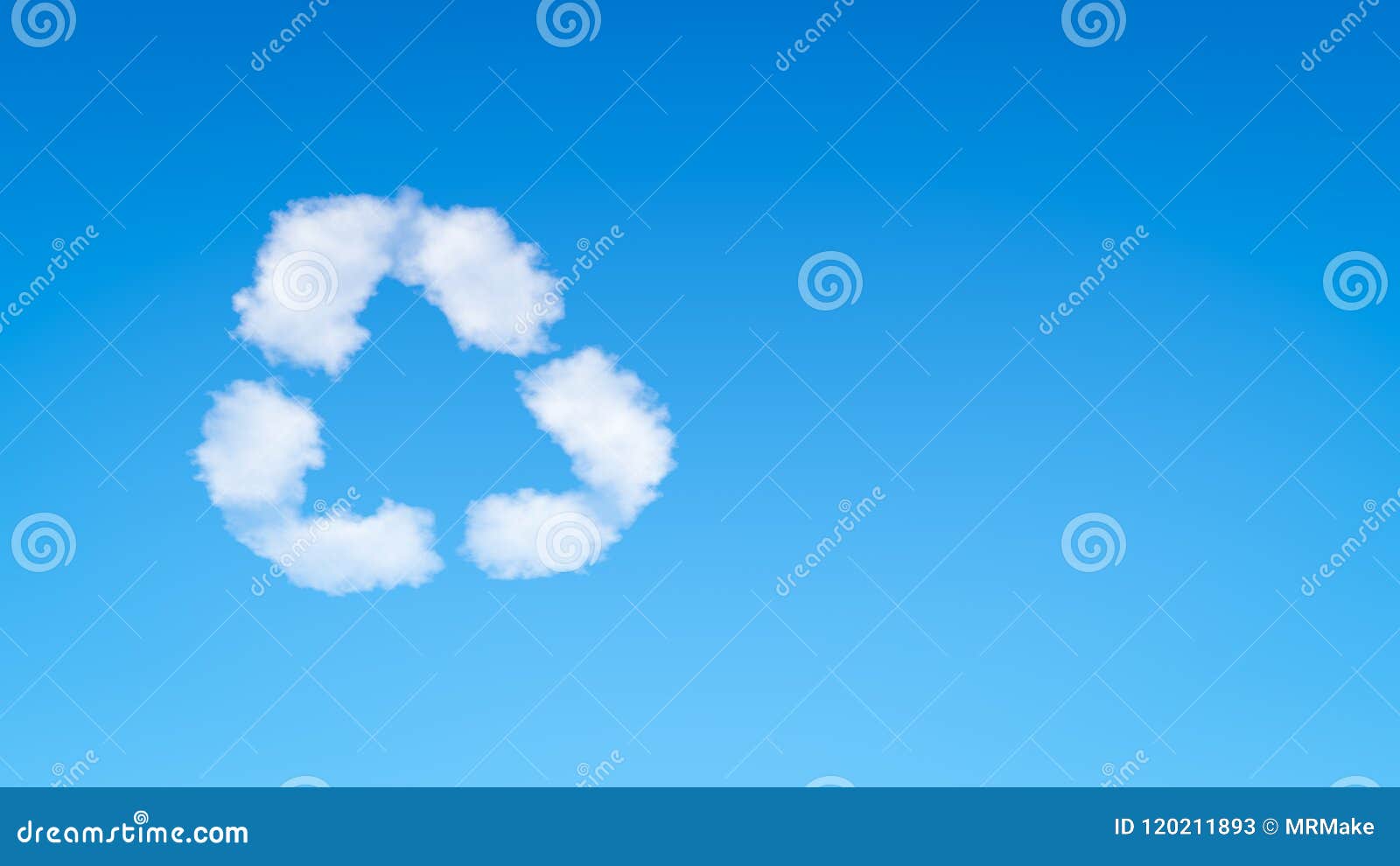 Recycle Symbol Shape Cloud stock illustration. Illustration of blue ...