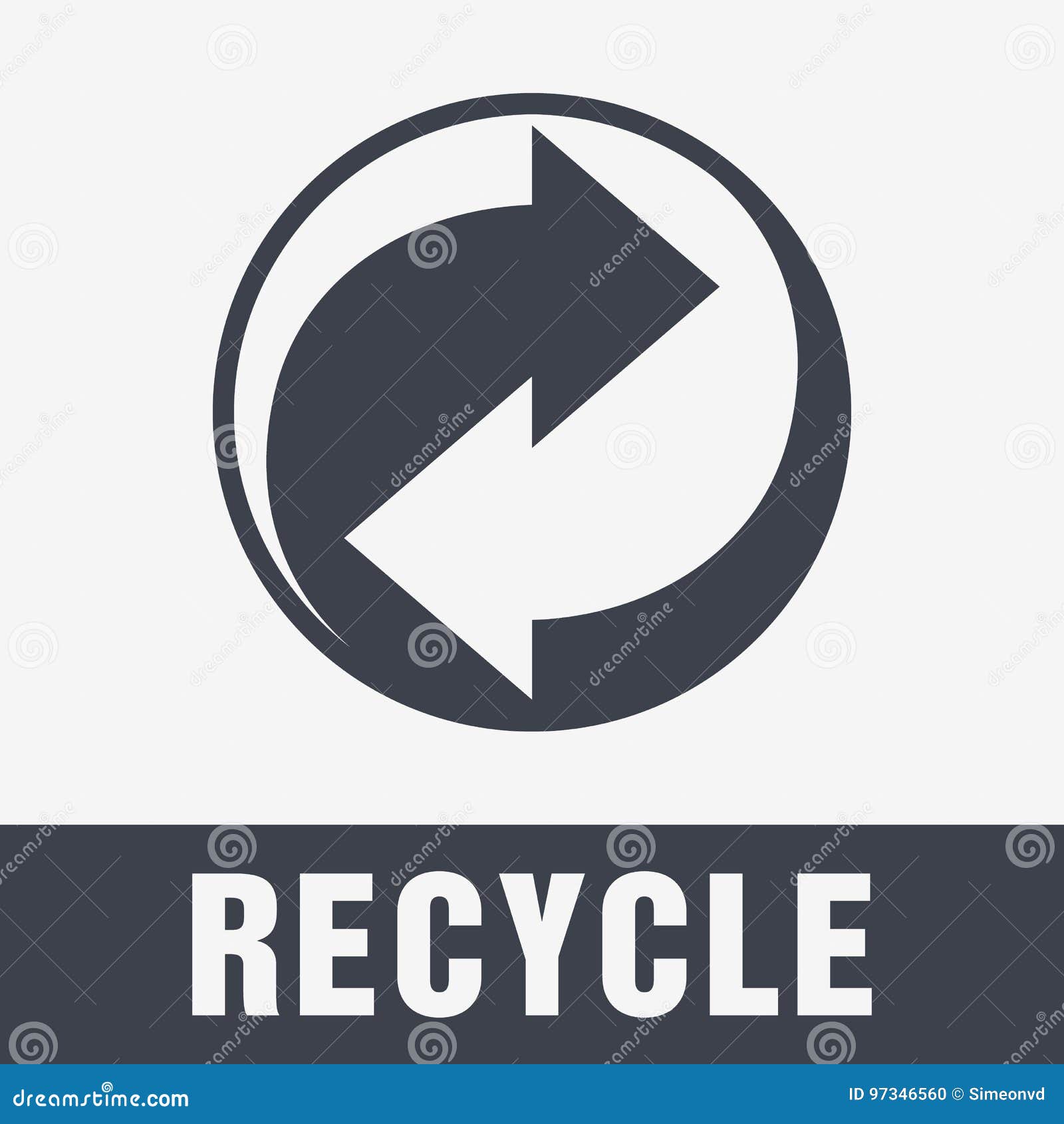 Recycle Symbol. Sign of Recycled Material Stock Vector - Illustration ...