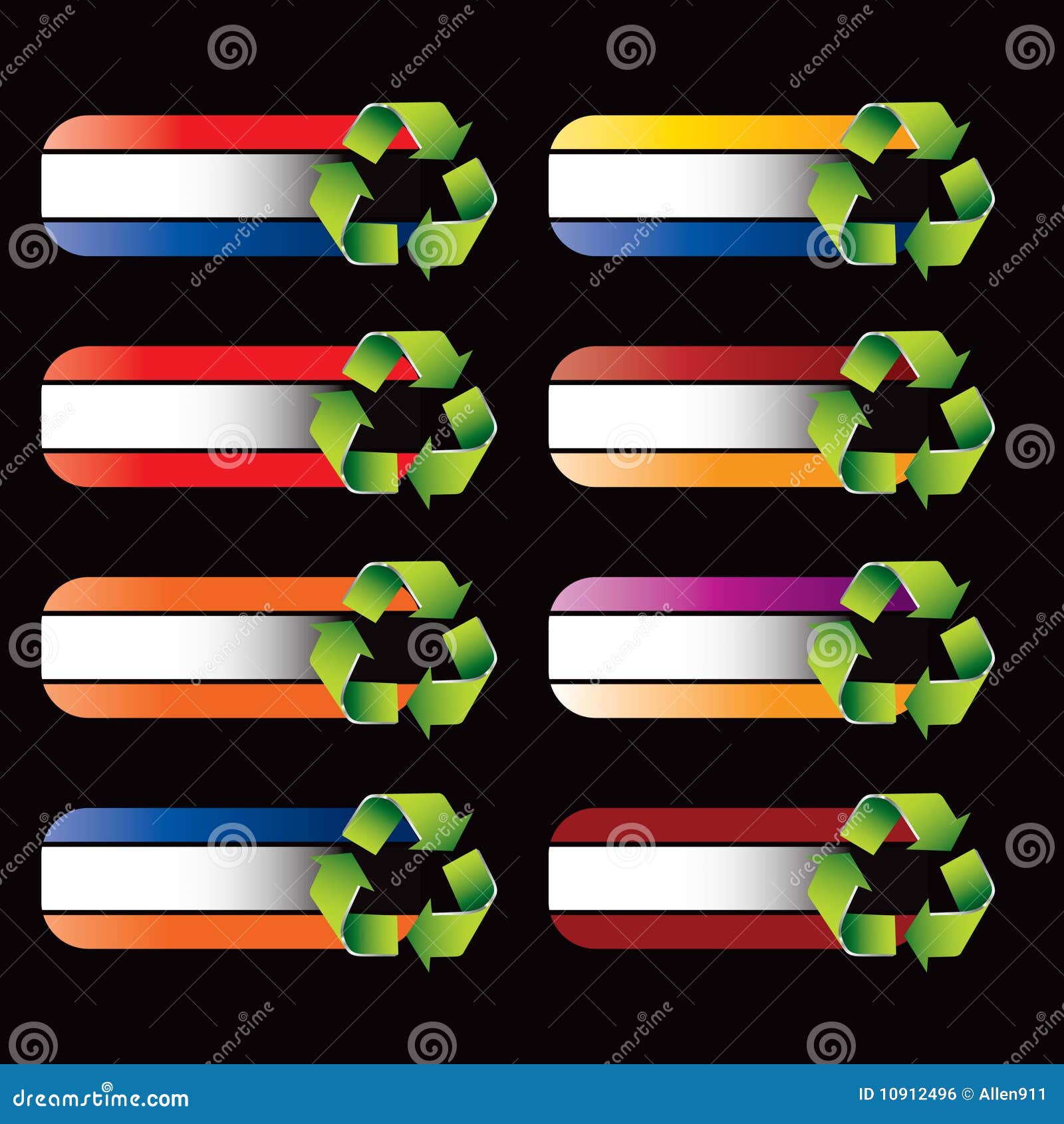 Recycle Symbol on Specialized Banners Stock Vector - Illustration of ...