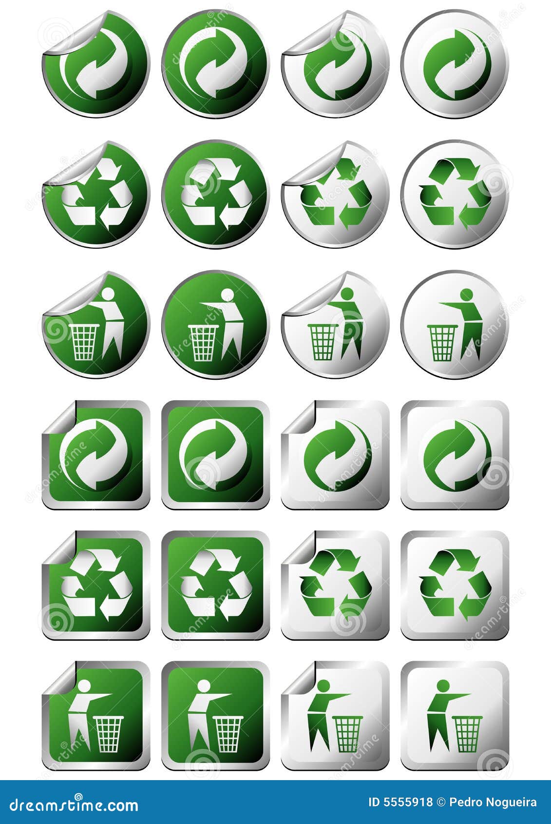 Recycle symbol stickers stock vector. Illustration of promote - 5555918