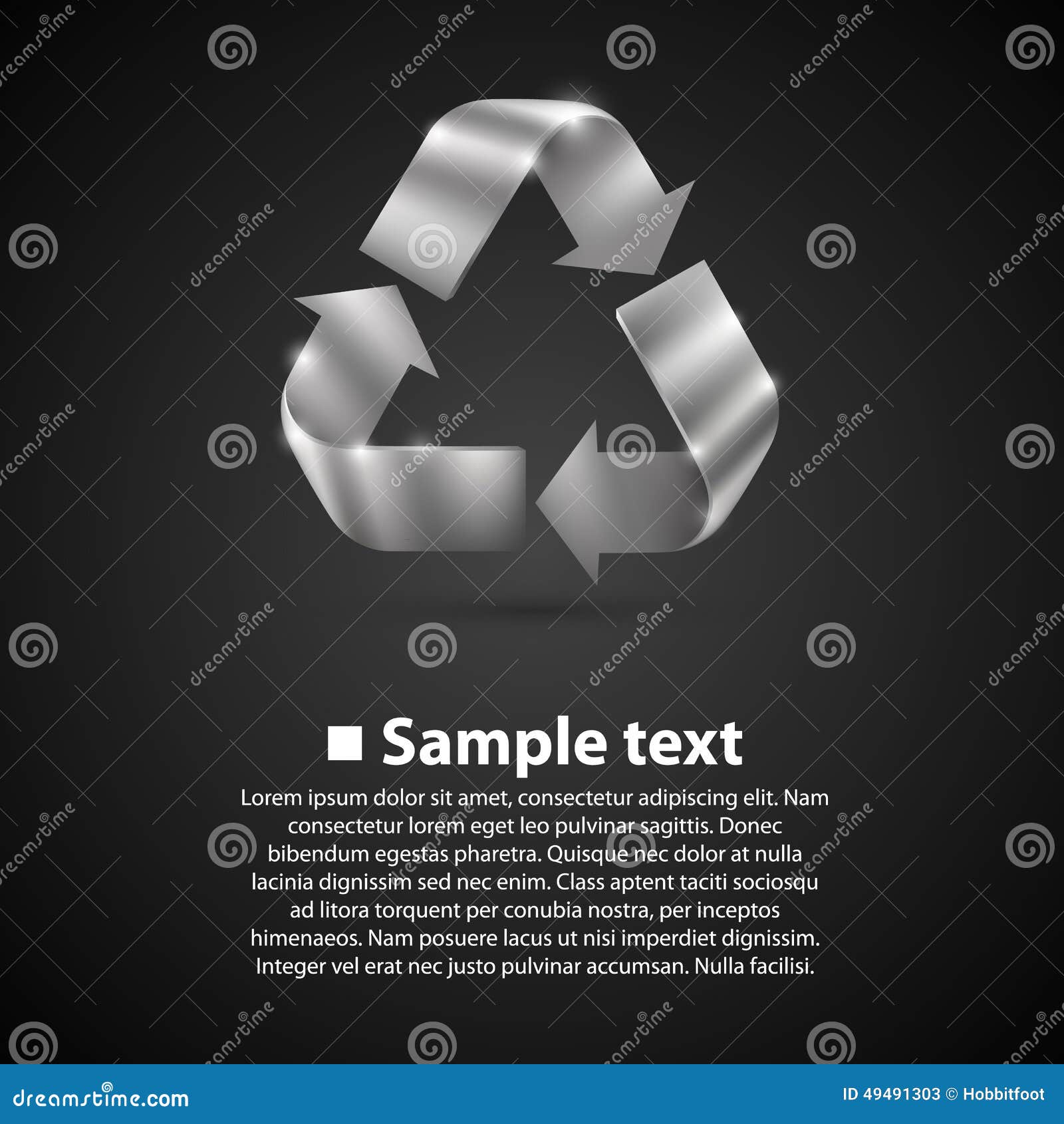 Recycle Symbol. Vector stock vector. Illustration of garbage - 49491303
