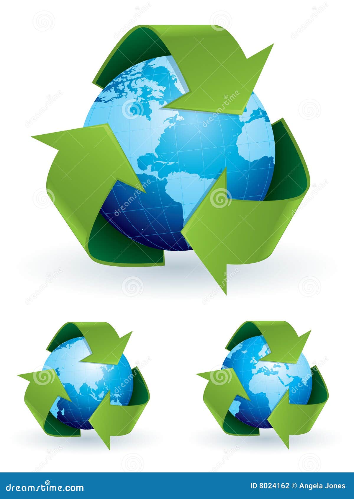Recycle Symbol World Map Vector Illustration | CartoonDealer.com #8024162