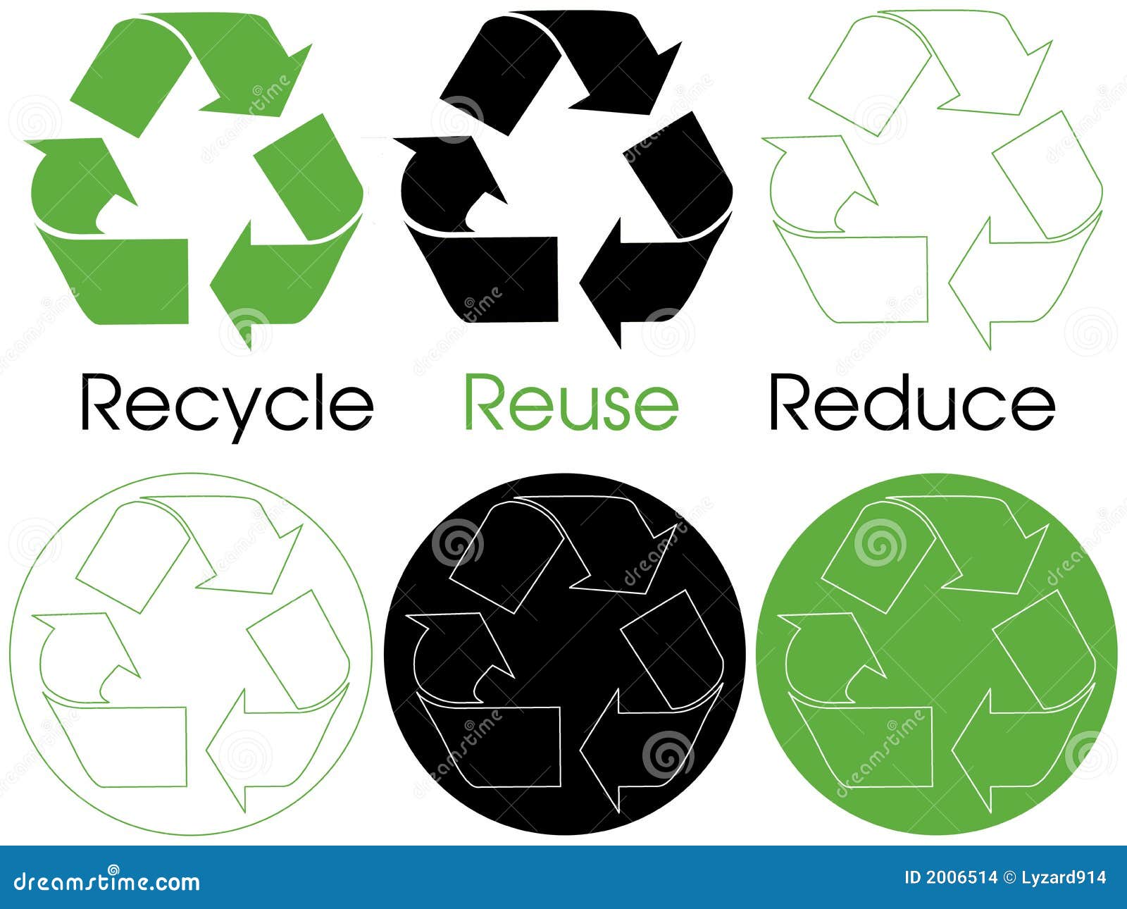 Recycle Symbols stock vector. Illustration of awareness - 2006514