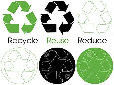 Recycle Symbols stock vector. Illustration of awareness - 2006514