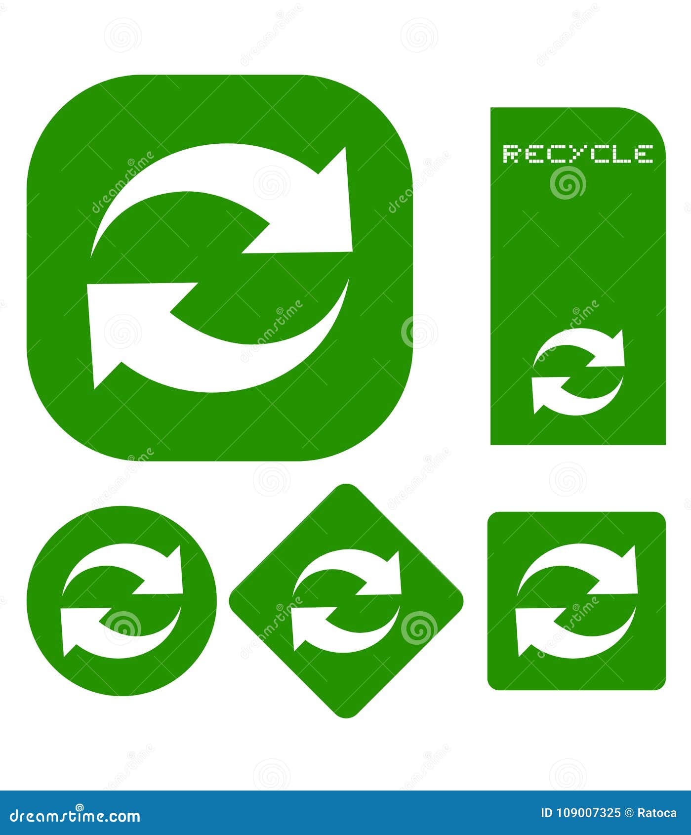 Recycle symbols stock vector. Illustration of circle - 109007325