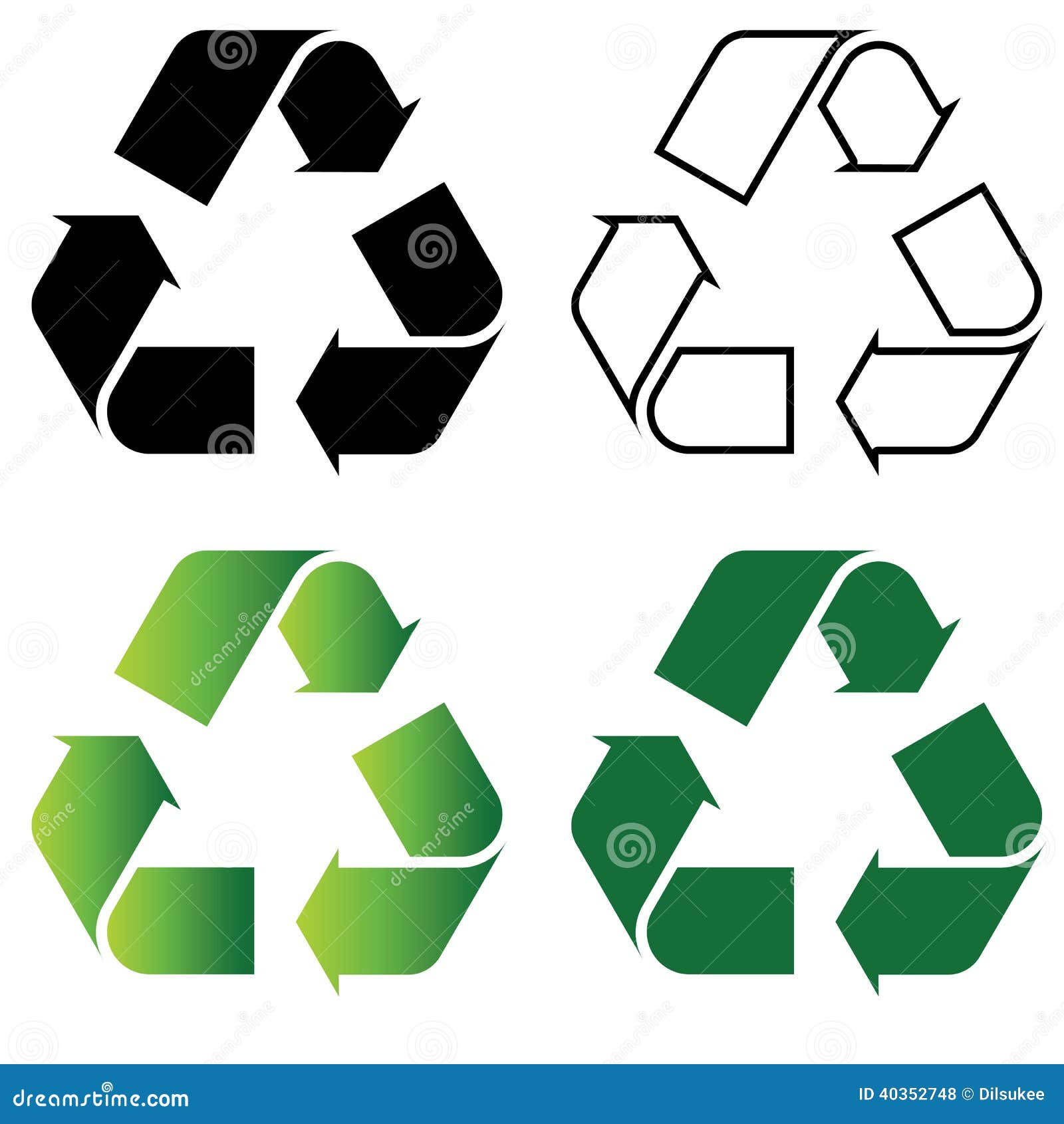 Recycle Symbols stock vector. Illustration of health - 40352748