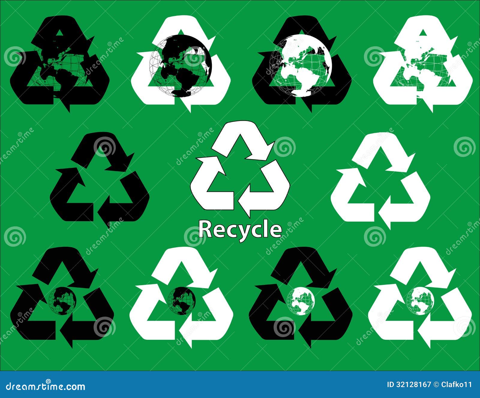 Recycle Symbols stock illustration. Illustration of renewable - 32128167
