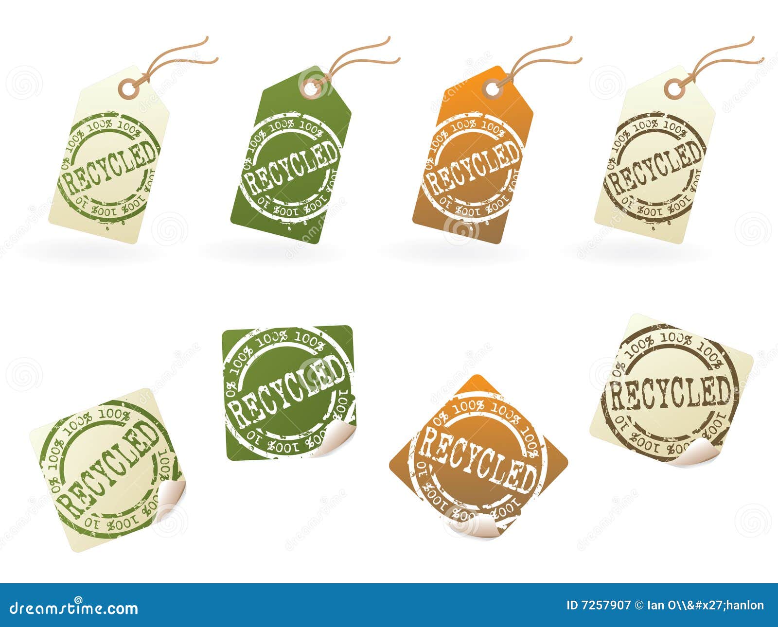 Recycle tag series..no.1 stock vector. Illustration of design - 7257907