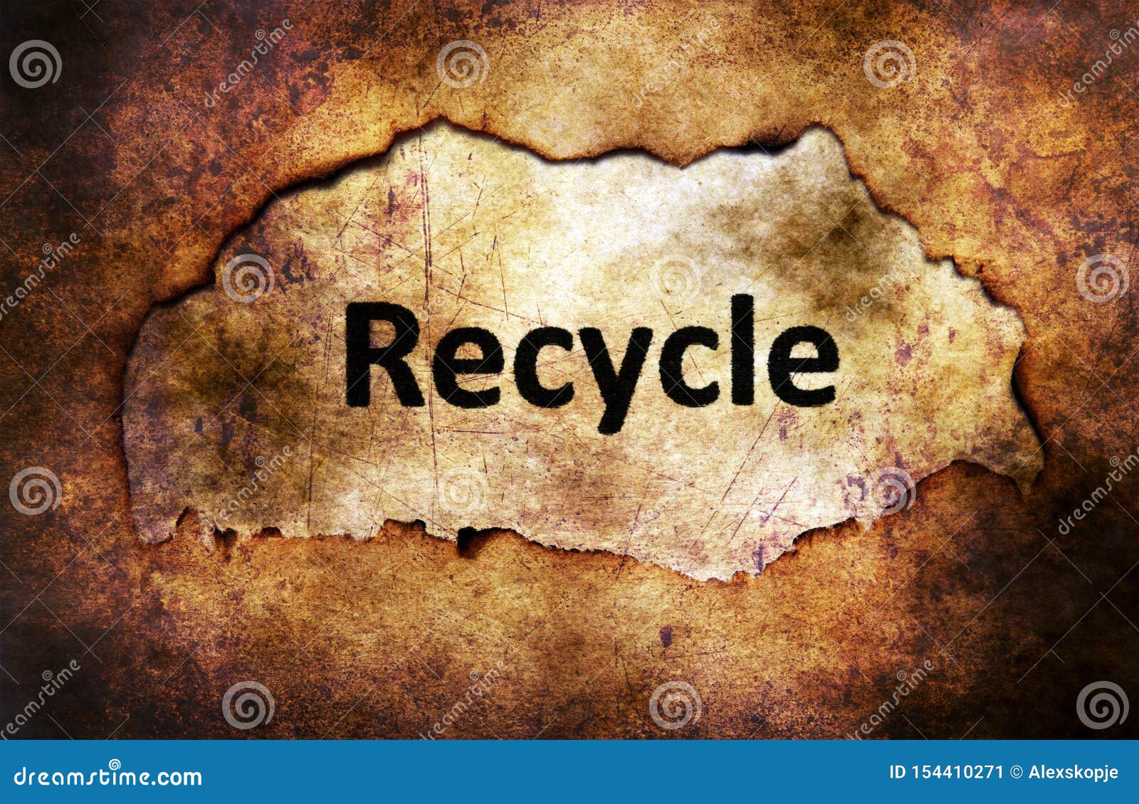Recycle Text on Paper Hole Grunge Concept Stock Illustration ...