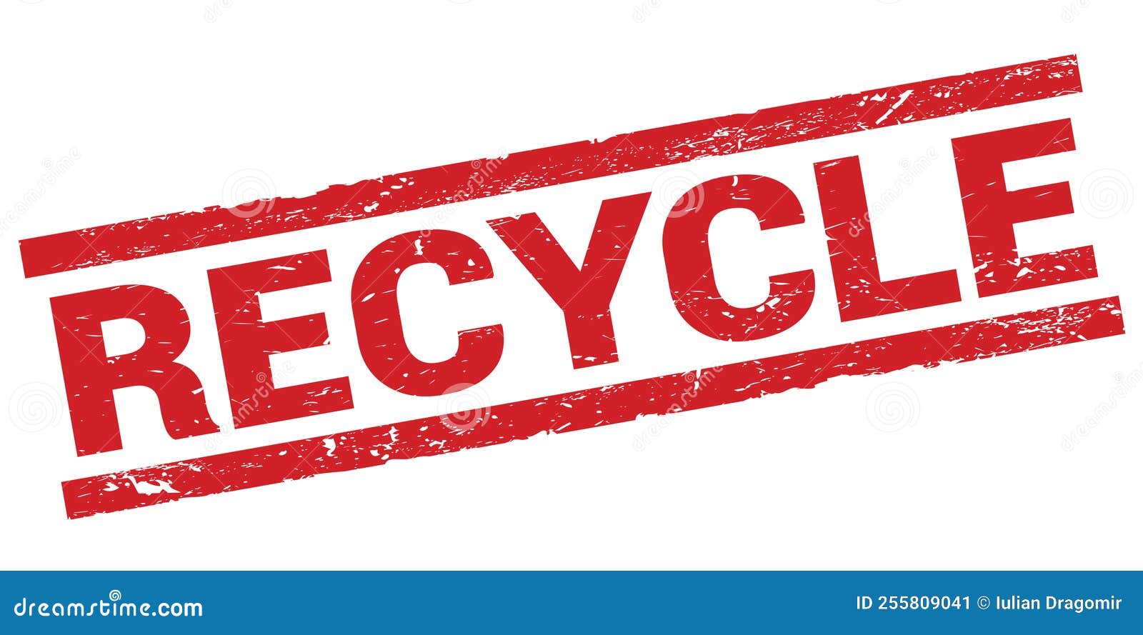 RECYCLE Text on Red Rectangle Stamp Sign Stock Illustration ...