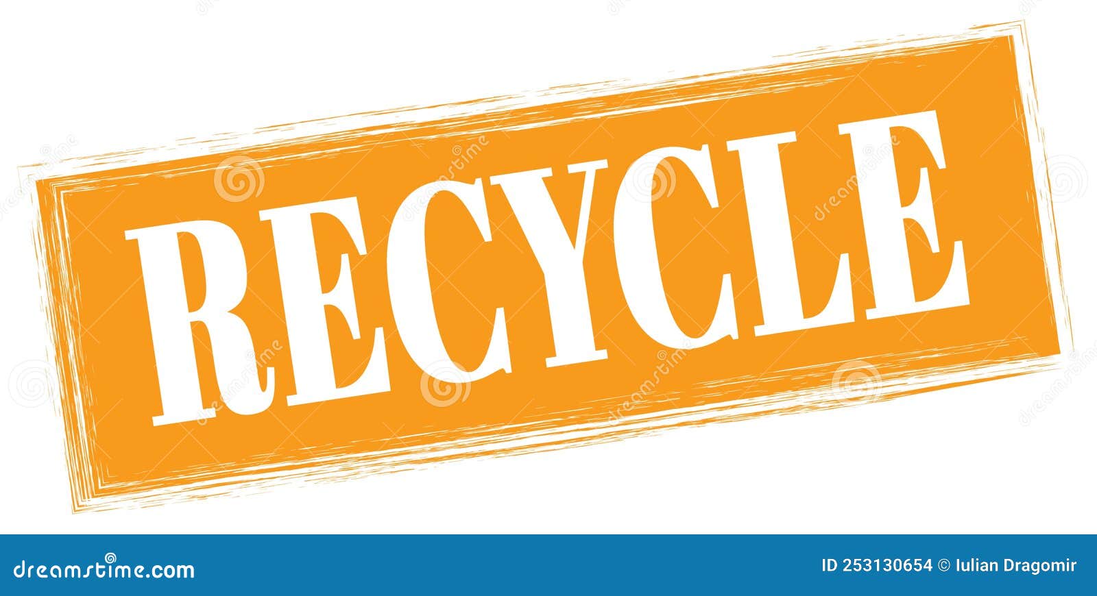 RECYCLE Text Written on Orange Stamp Sign Stock Illustration ...