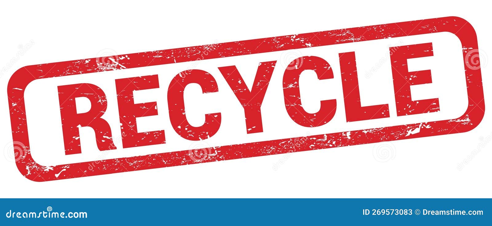 RECYCLE Text Written on Red Rectangle Stamp Stock Illustration ...