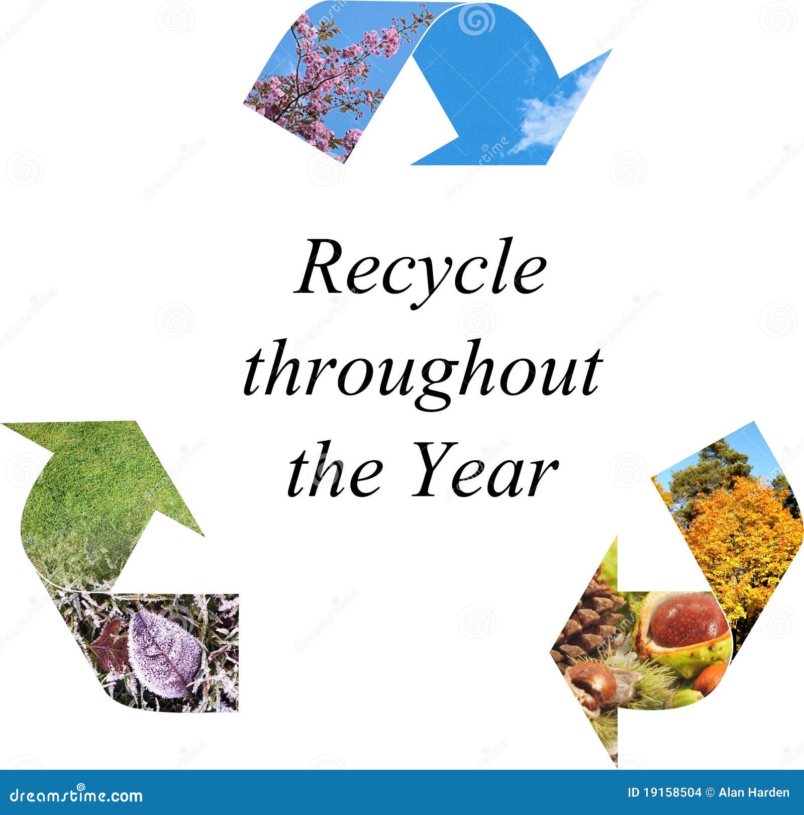 Recycle Throughout the Year Stock Photo - Image of environmental ...