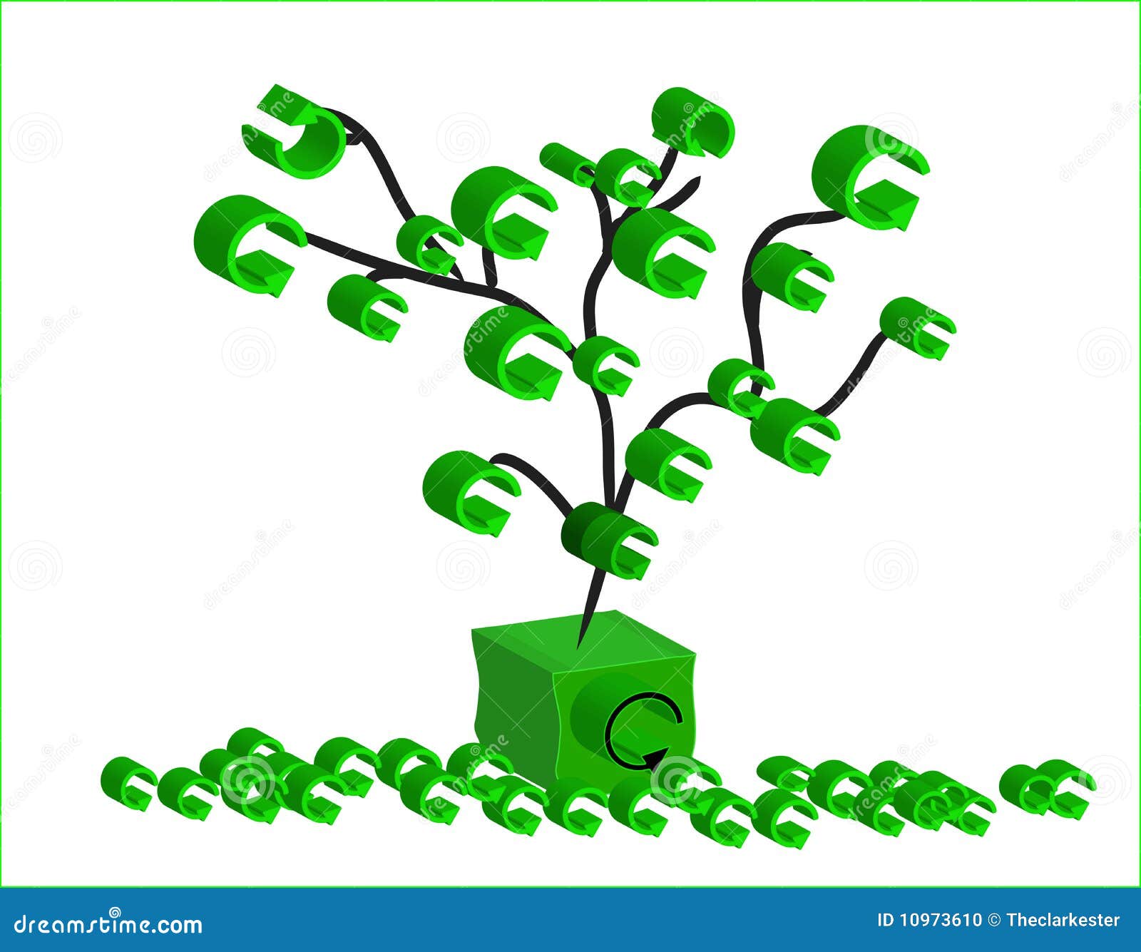 Recycle Tree Vector Illustration | CartoonDealer.com #8462302